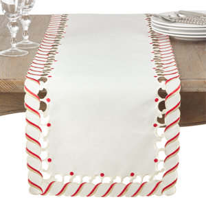 The Holiday Aisle® Candy Cane Table Runner & Reviews | Wayfair