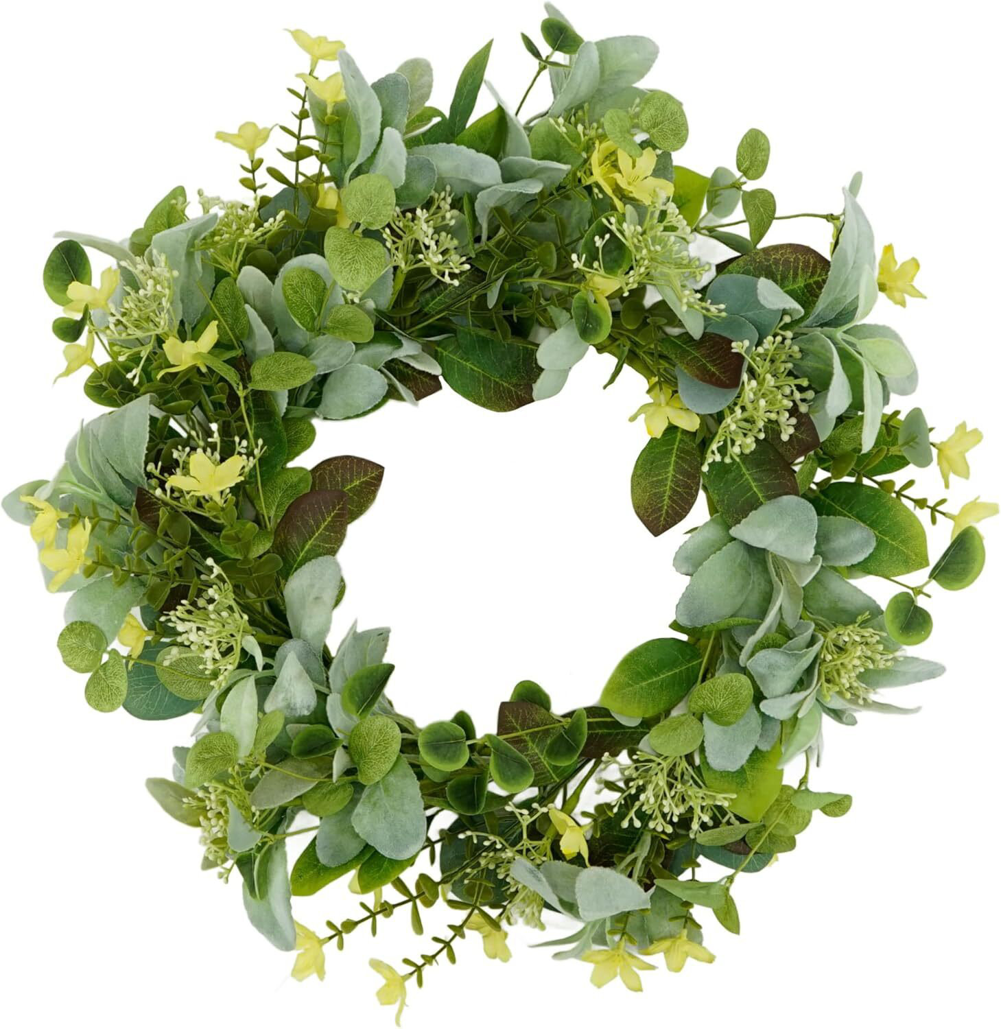 One Allium Way® 18" Spring Wreaths for Front Door Summer Wreath with ...
