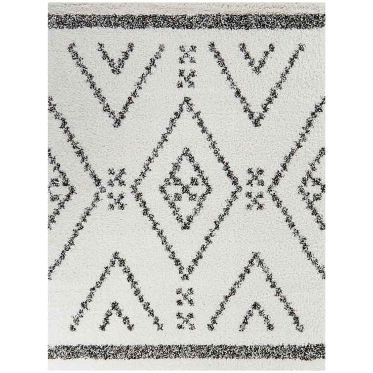 Foundry Select Arthar Geometric Shag Area Rug | Wayfair