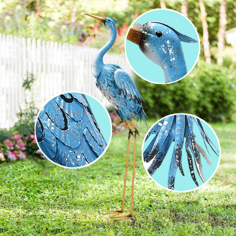 Arlmont & Co. Metal Crane Figurine | Wayfair