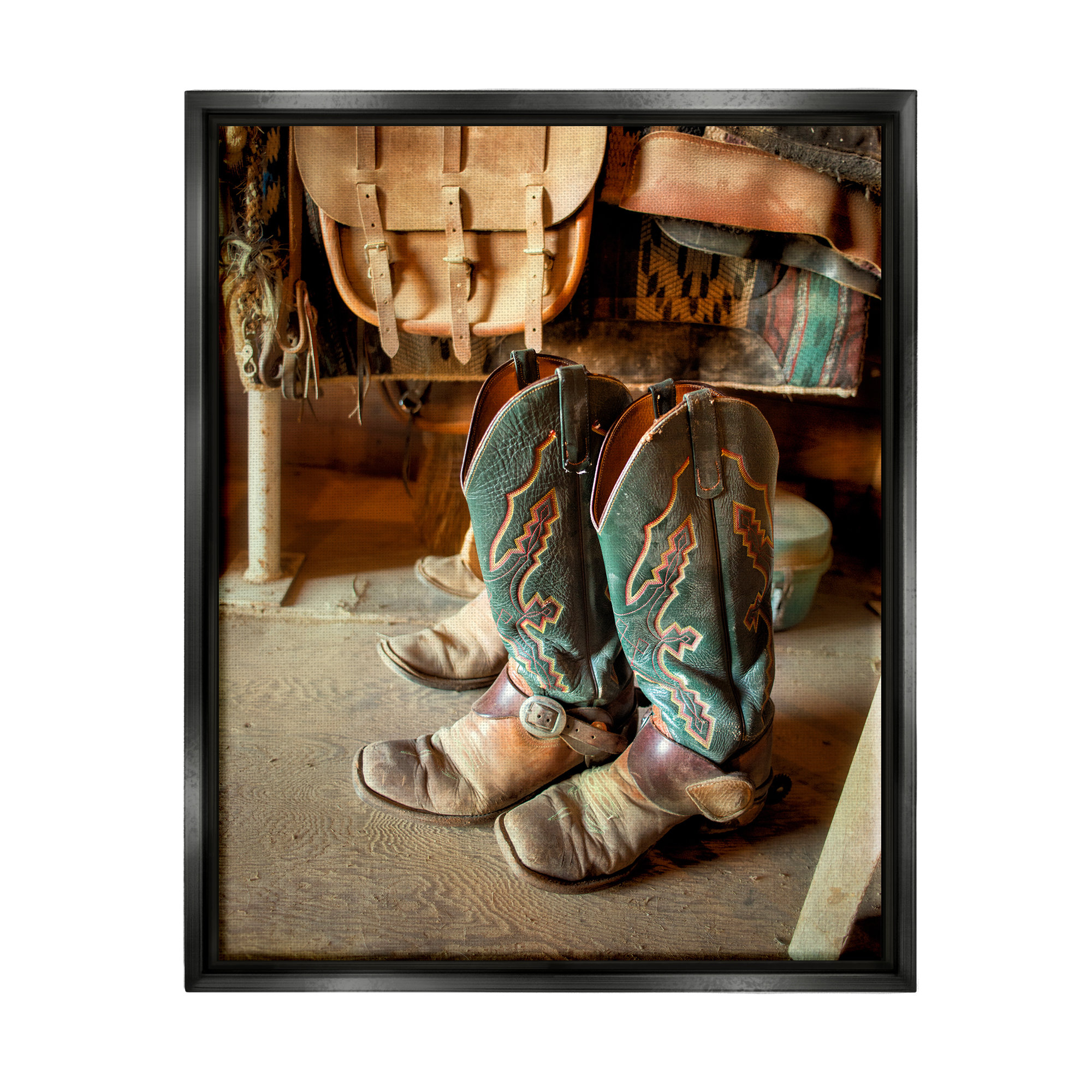 Red Barrel Studio® Rustic Western Photography Framed Floater Canvas ...