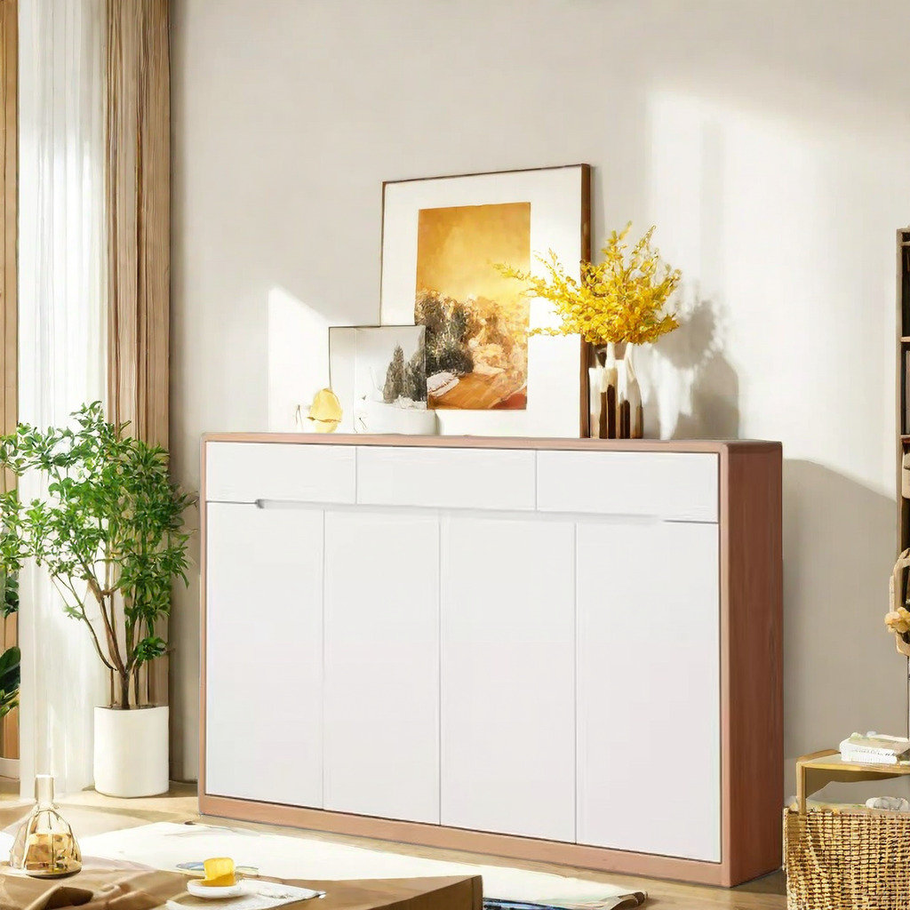 Morpho Nest Creations Ultra-Thin Sideboard 59.1'' Solid Wood Sideboard ...