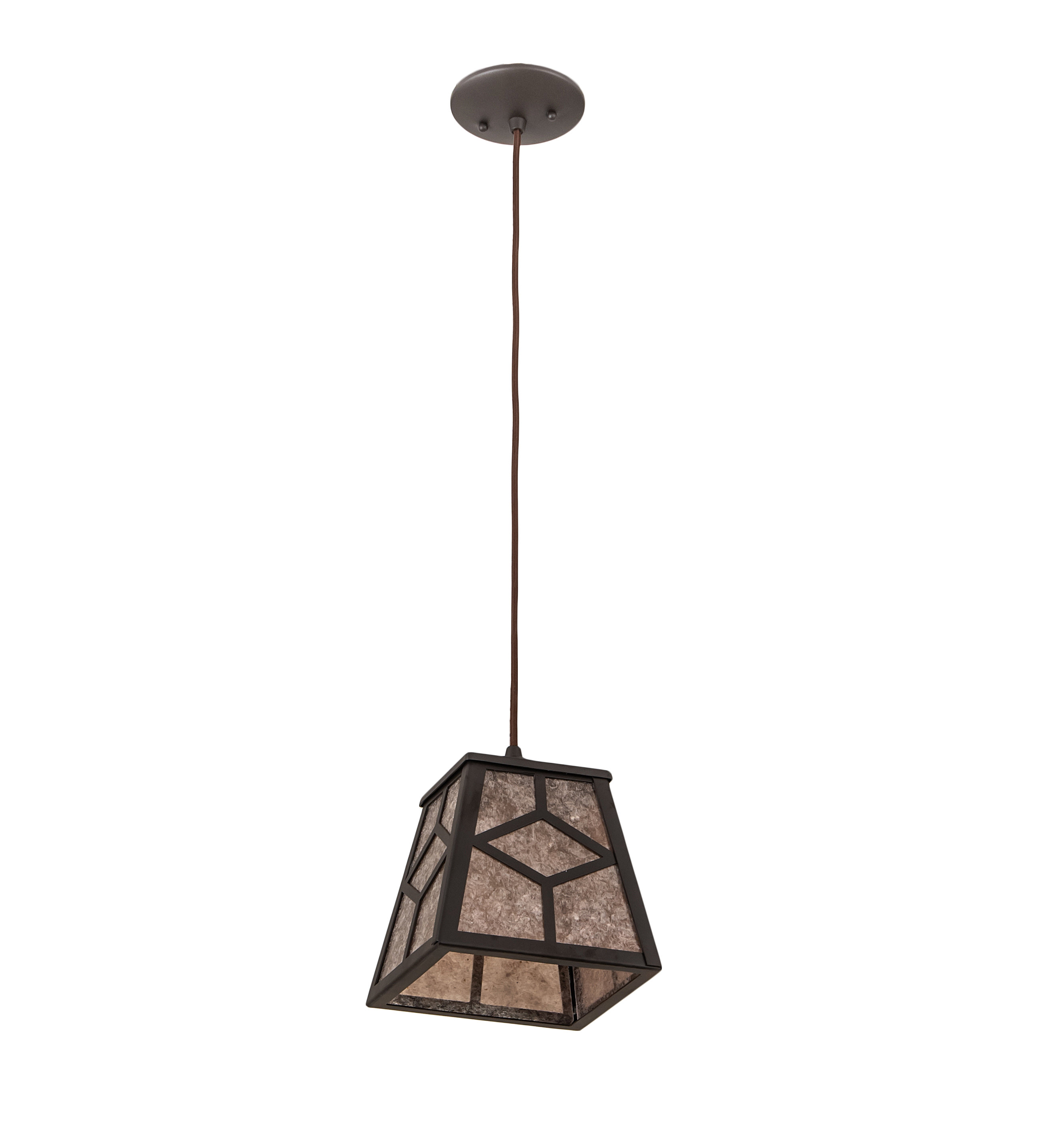 2nd Ave Lighting 8" Square Diamond Craftsman Mini Pendant | Perigold