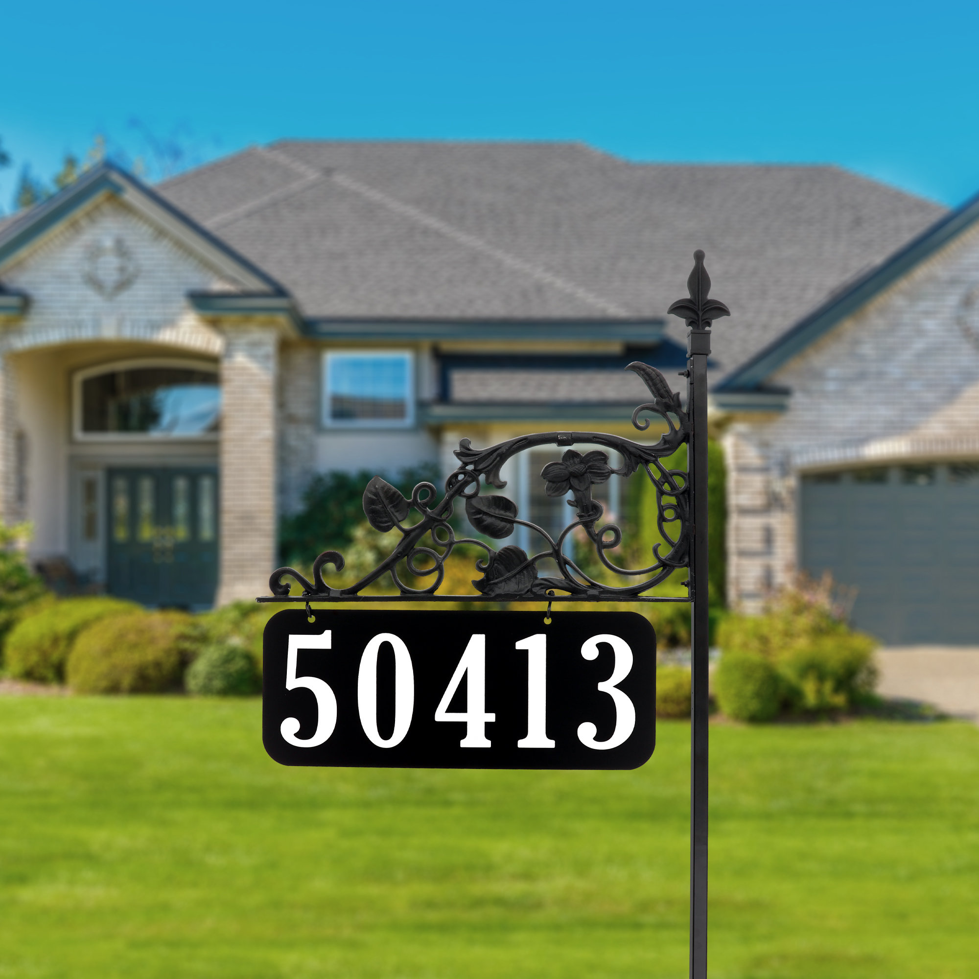 Address America Magnolia All-Metal Double-Sided Reflective Lawn Address ...