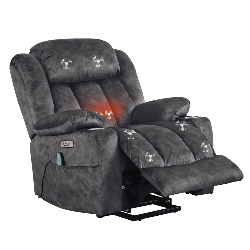 Latitude Run® A Set Of Two 35.82 Inch Wide Recliners, Extra Wide ...