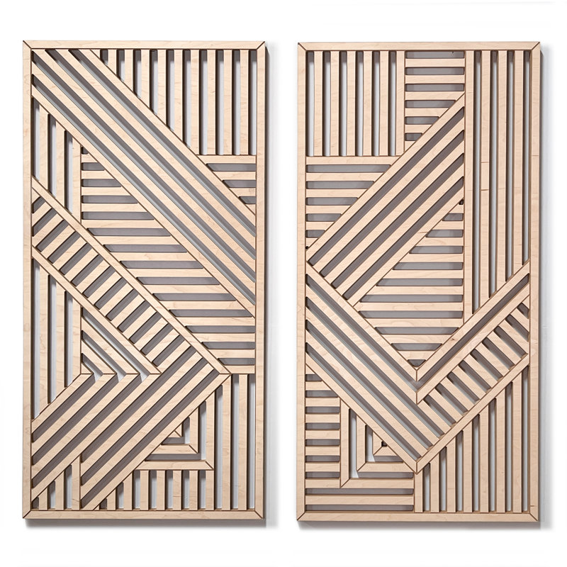 Other Furniture Geometric Cutouts Wood Wall Art | Wayfair