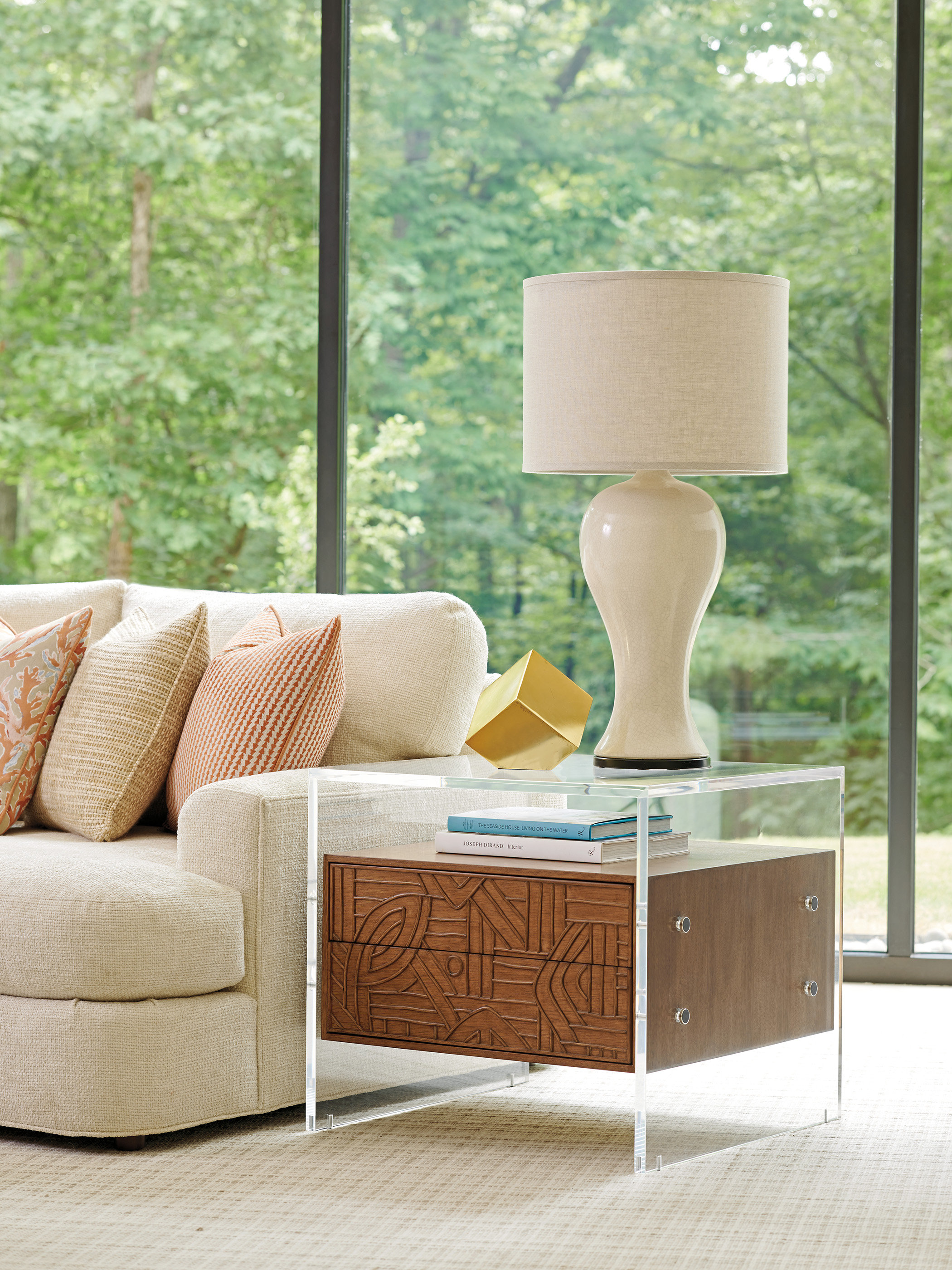 Tommy Bahama Home Palm Desert Arden Acrylic Lamp Table | Wayfair