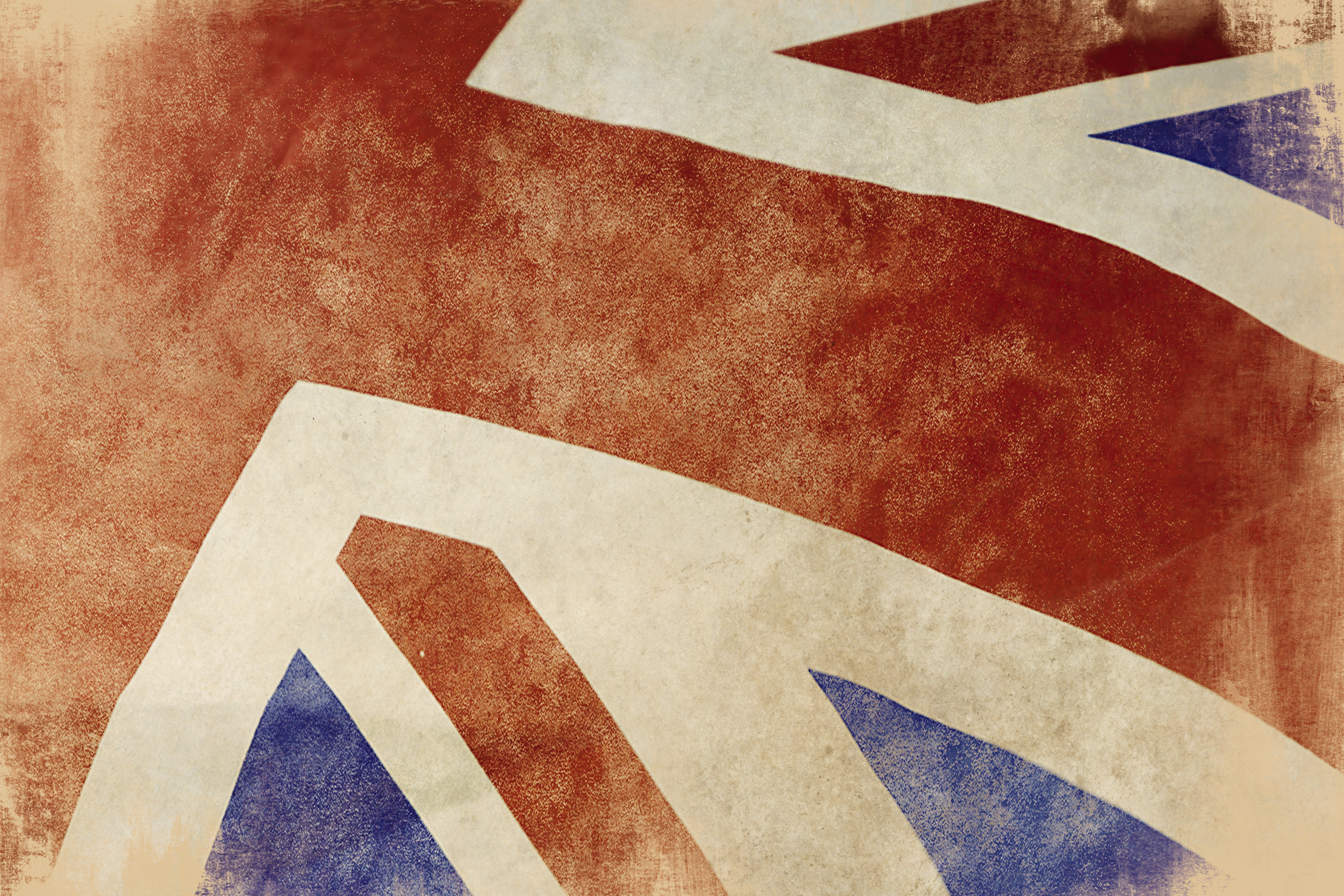 George Oliver British Flag Close Dusty - Wrapped Canvas Art Prints ...