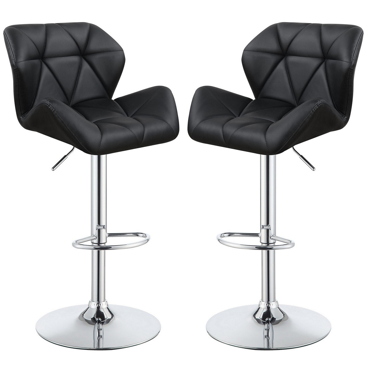 Hokku Designs Adjustable Diamond Bar Stool With Chrome Base ,Set Of 2 ...