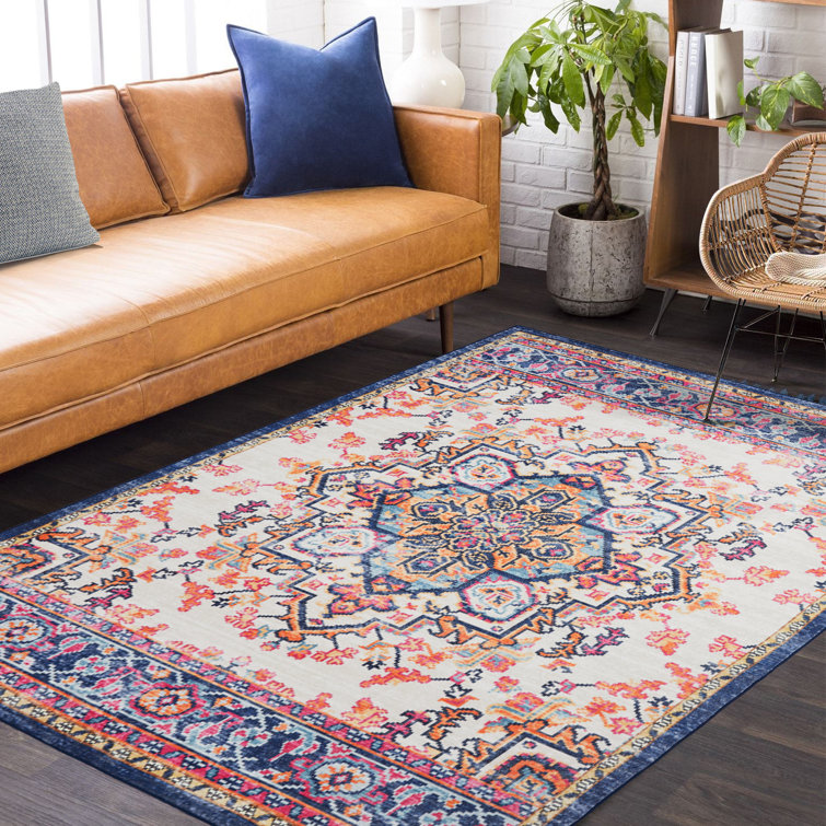Bungalow Rose Isaha Chenille Machine Washable Oriental Rug | Wayfair
