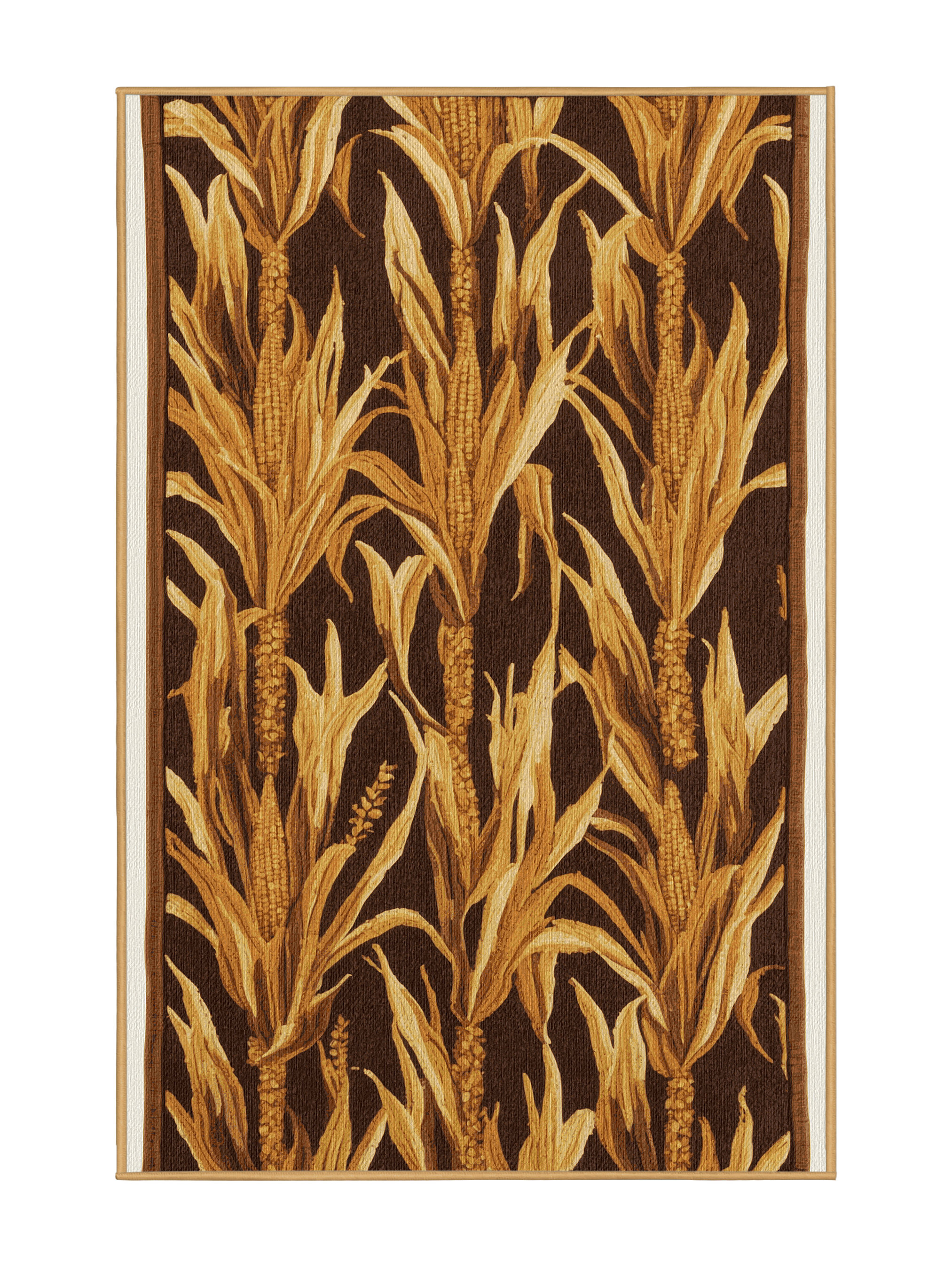 One Allium Way® Washable Fall Cornstalks Farm Area Rug | Wayfair