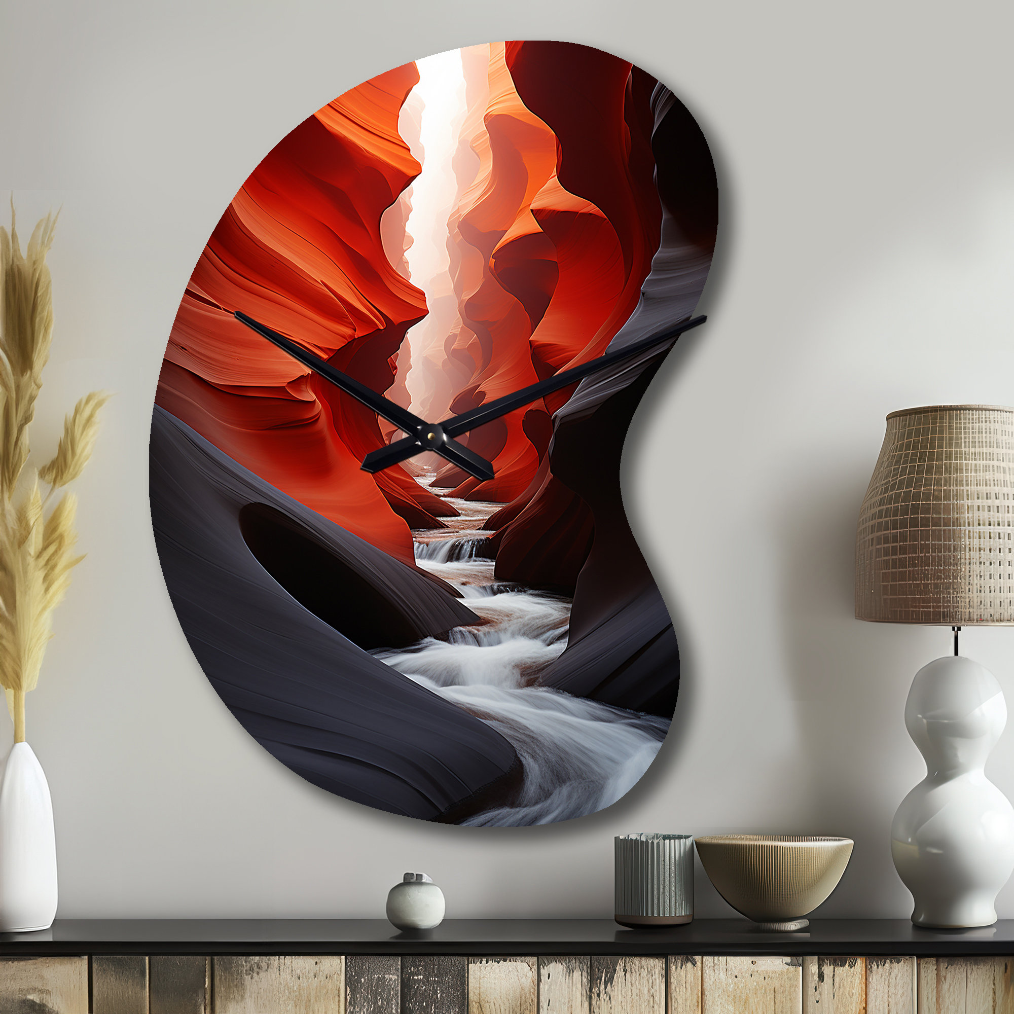 Design Art Canyon Antelope Silhouetted Grace - Boom Shape Decorative ...