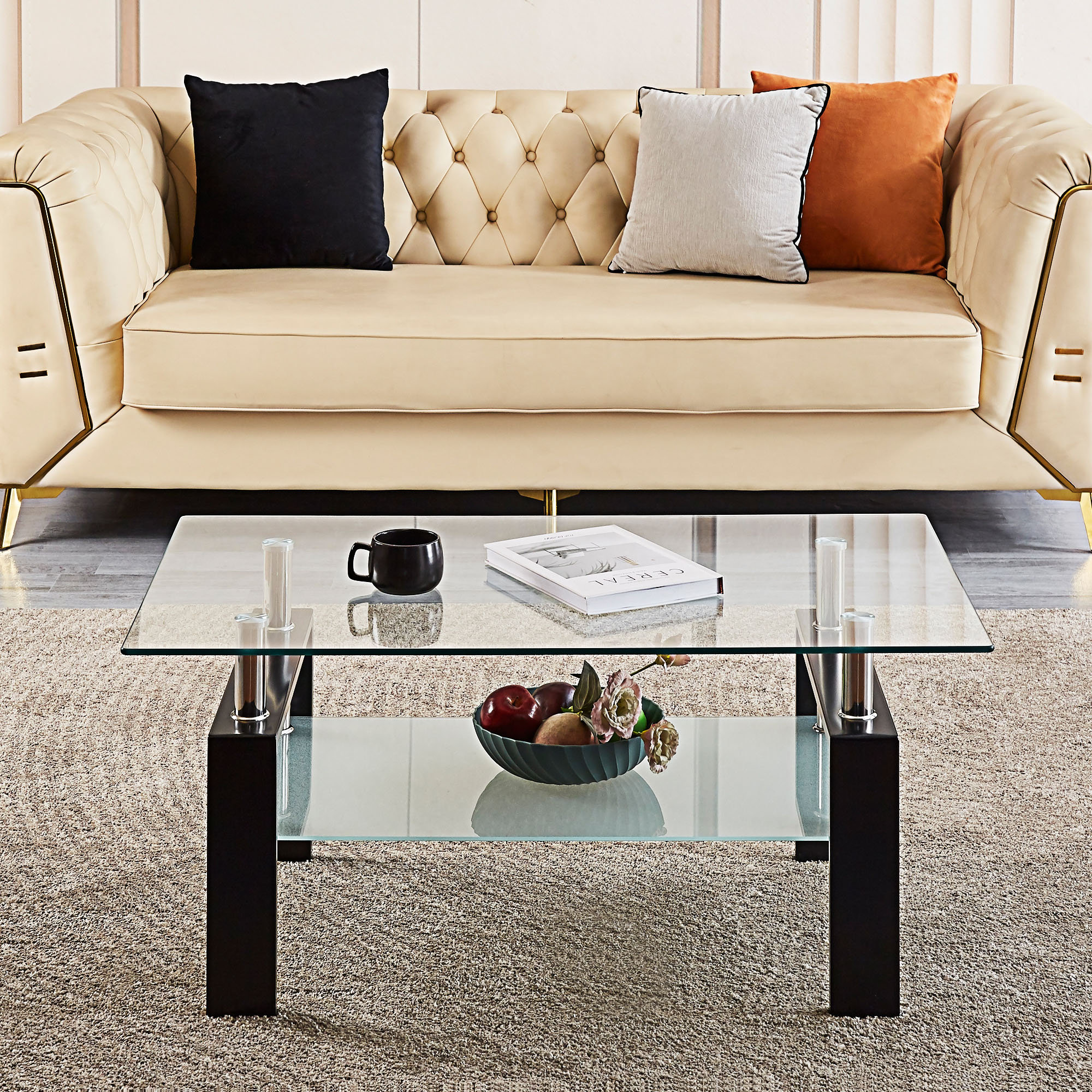 Wrought Studio Tempered Clear Glass Coffee Table - Wayfair Canada