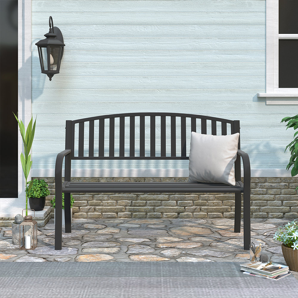 Williston Forge Pettit Steel Garden Bench & Reviews | Wayfair