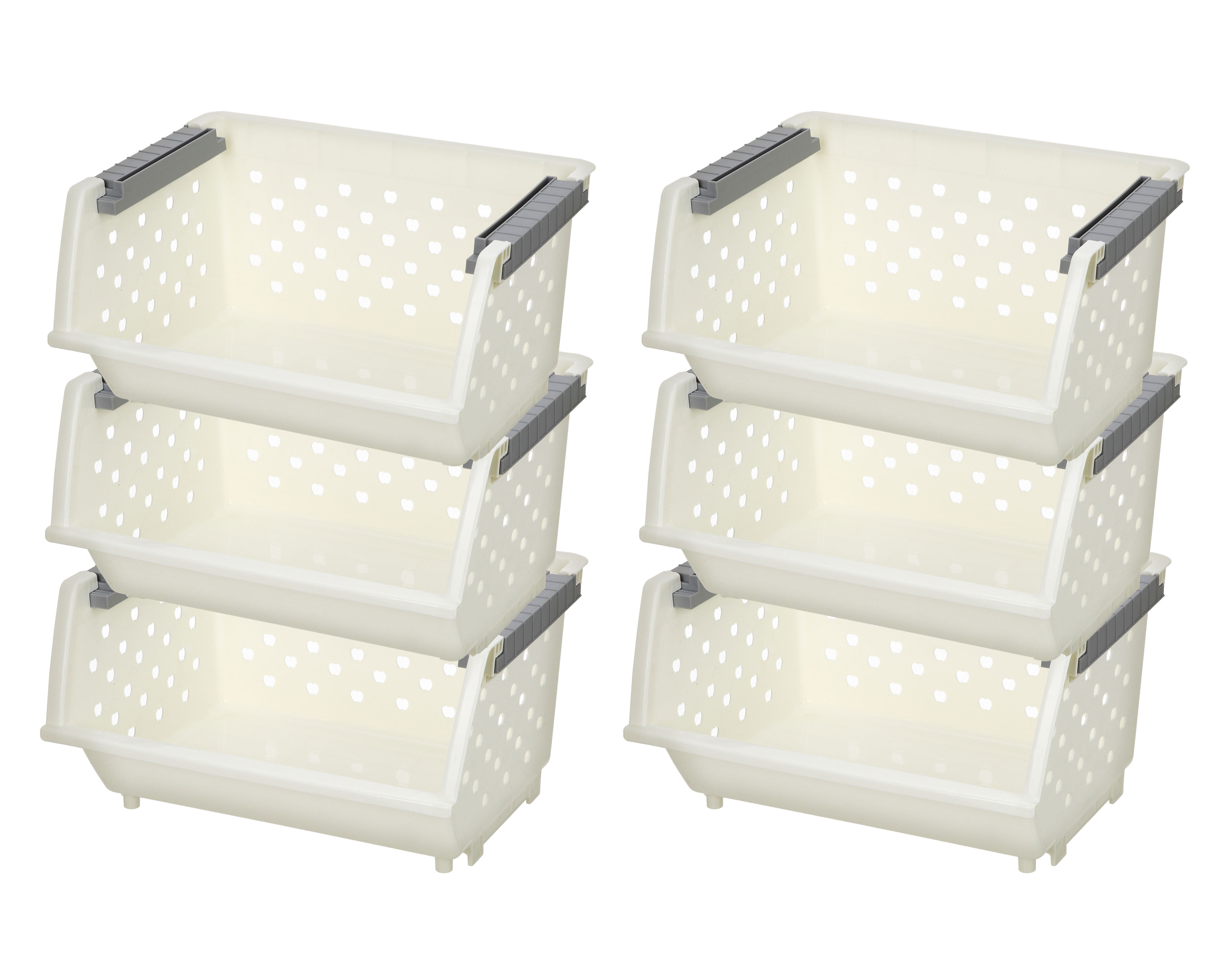 Rebrilliant Plastic Storage Stacking Bin For Home And Kitchen, Open ...