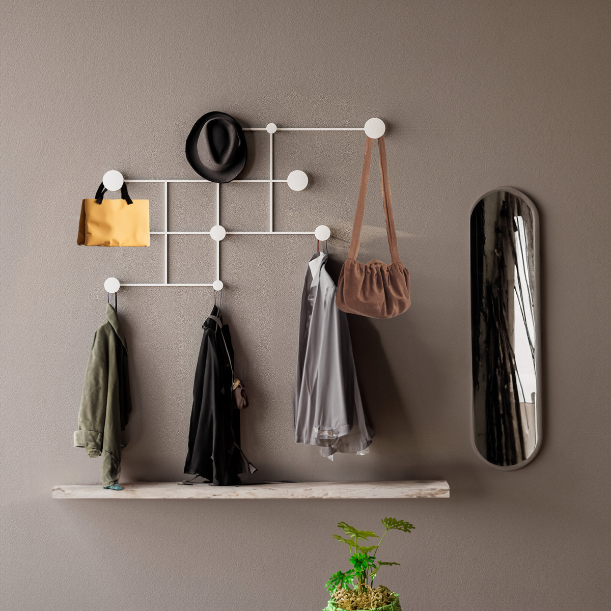 SpiritHome 10 - Hook Coat Rack | Wayfair