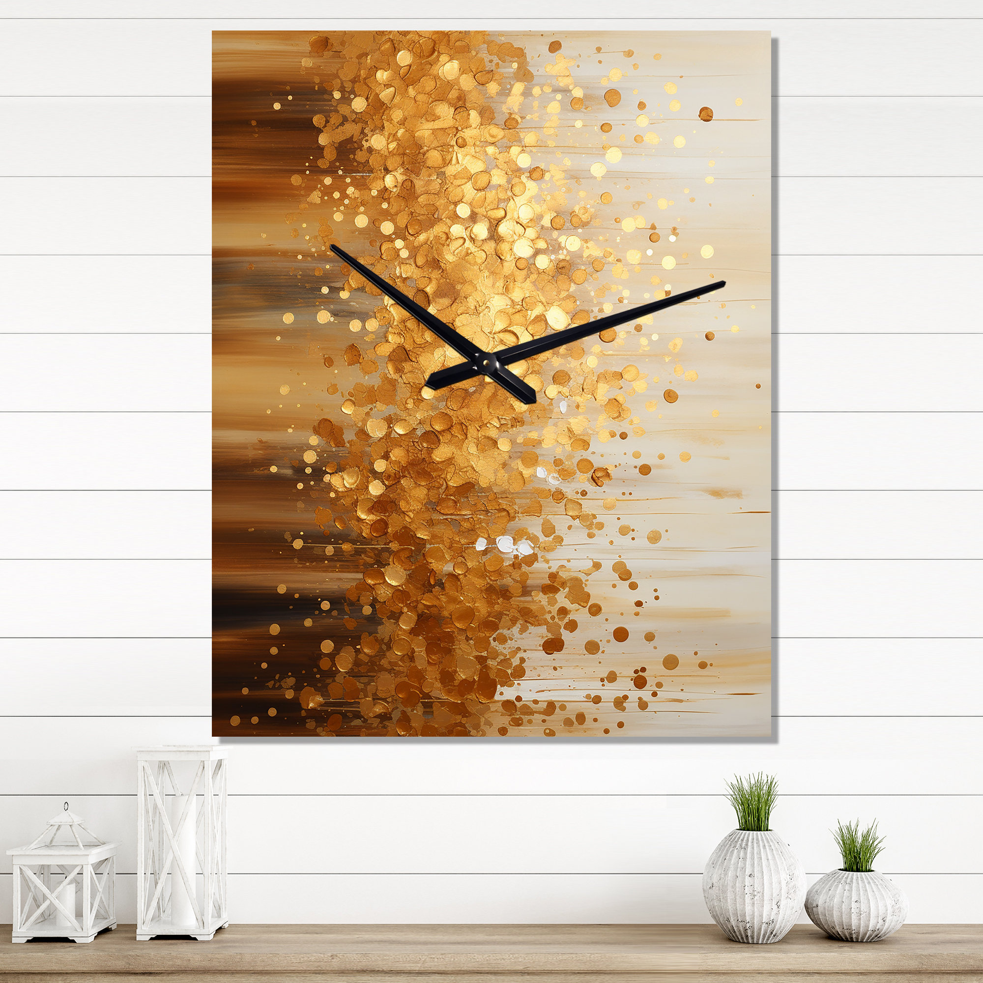 Design Art Radiance II - Abstract Landscape Wall Clock Oversized | Wayfair