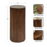 Latitude Run® Round Ribbed Wood Drink Table & Reviews | Wayfair