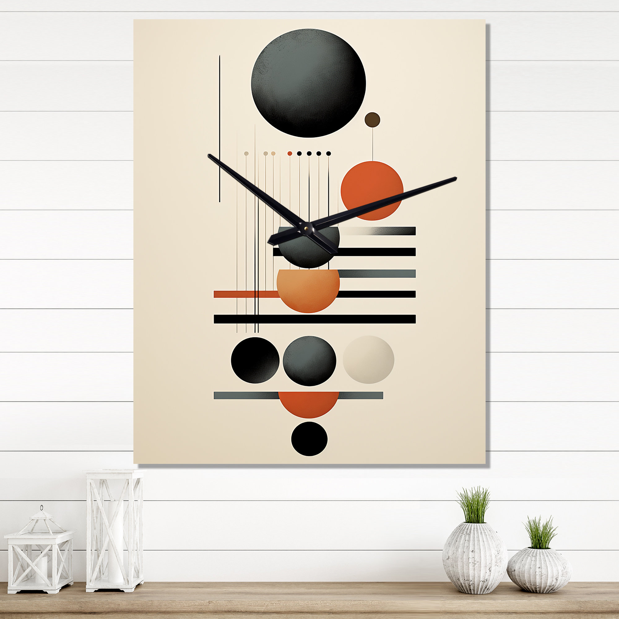 Design Art Waning With The Moon Circular Retro Geometrics - Modern ...