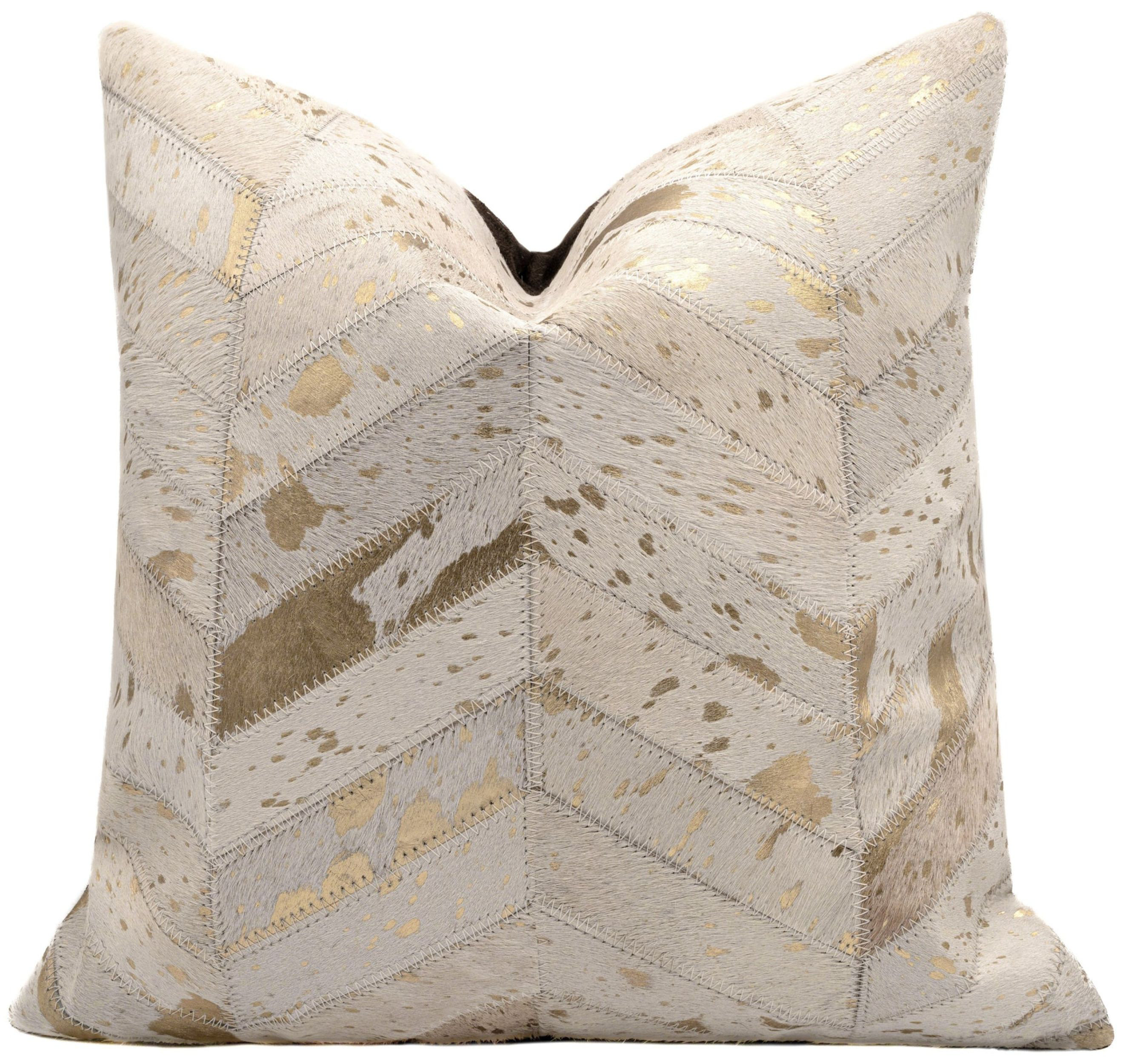 Canvello Genuine Cowhide Leather Decorative Pillows - Handmade ...