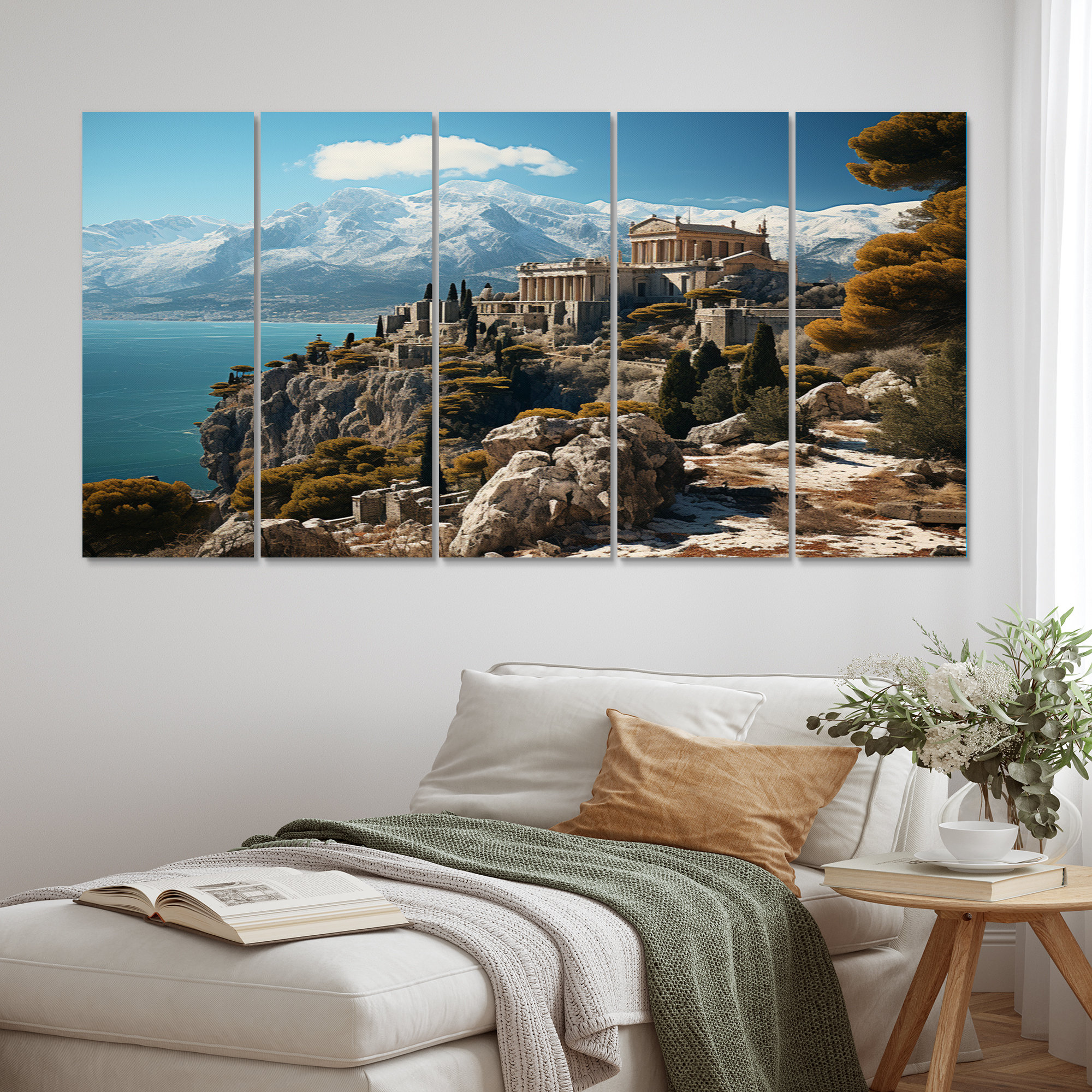 Design Art Greece Mythical Parnassus - Landscapes Wall Art Living Room ...