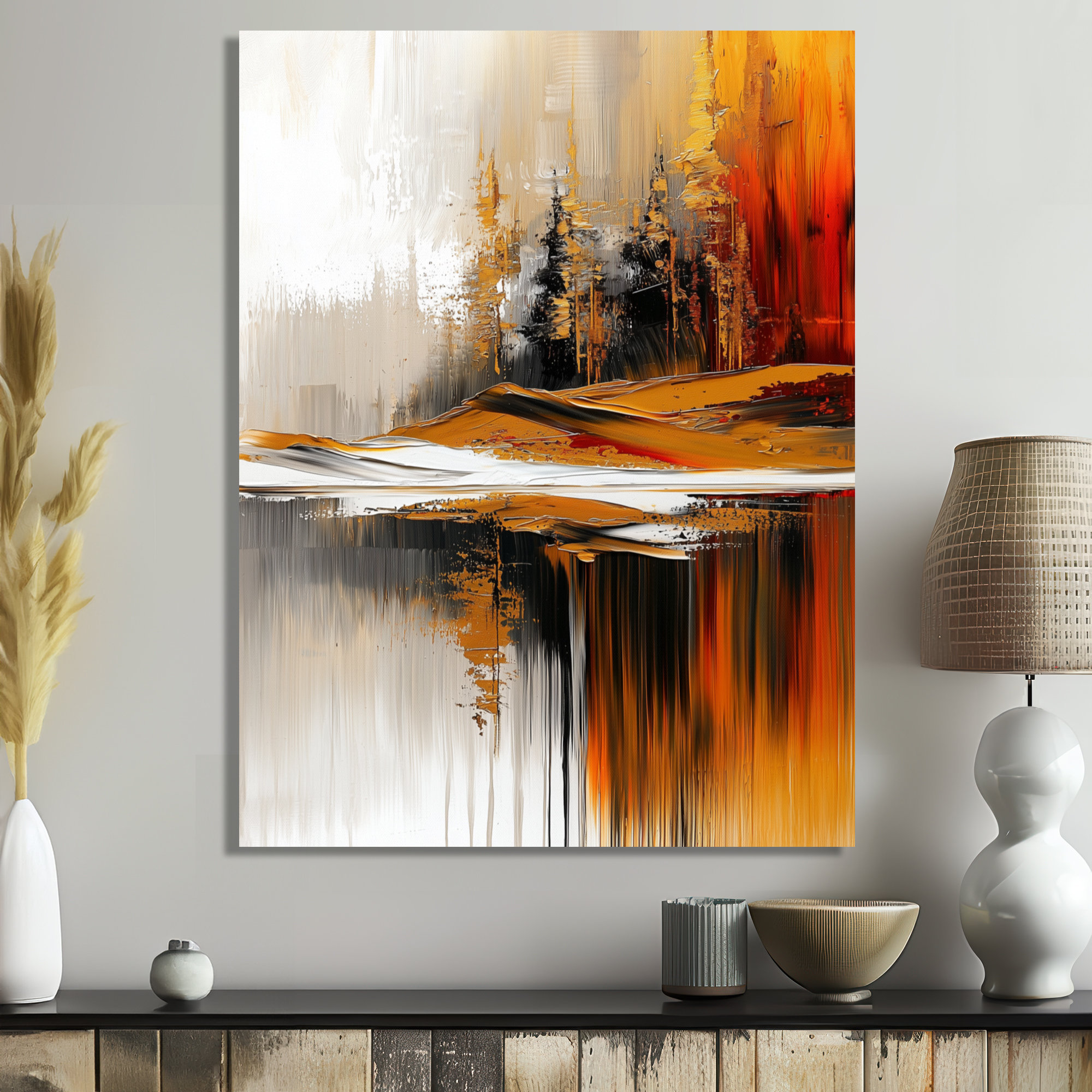 Millwood Pines Abstract Autumn Forest In Ethereal Horizon I - Abstract ...