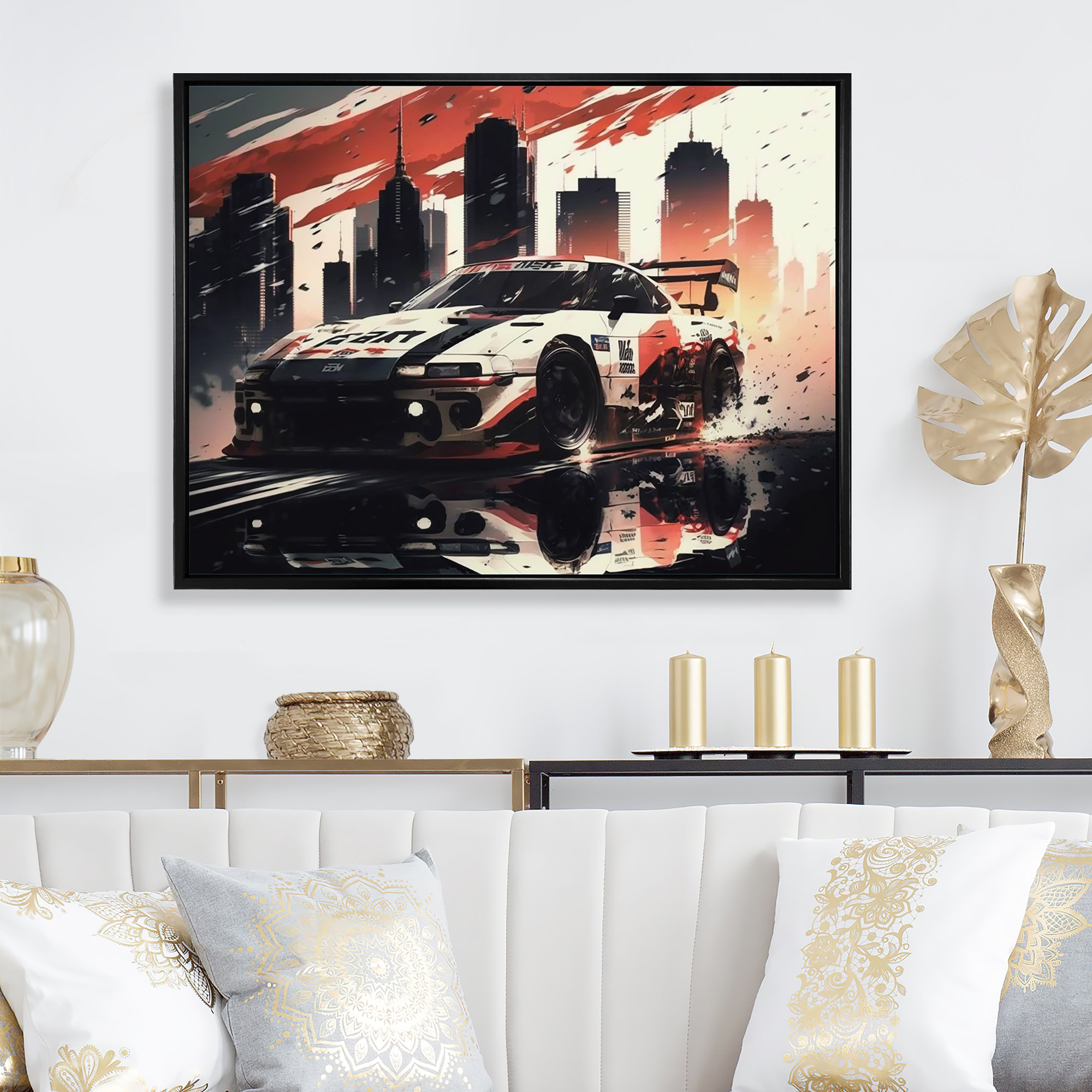 17 Stories Tokyo Japan Driving Car III - Modern Canvas Wall Art ...