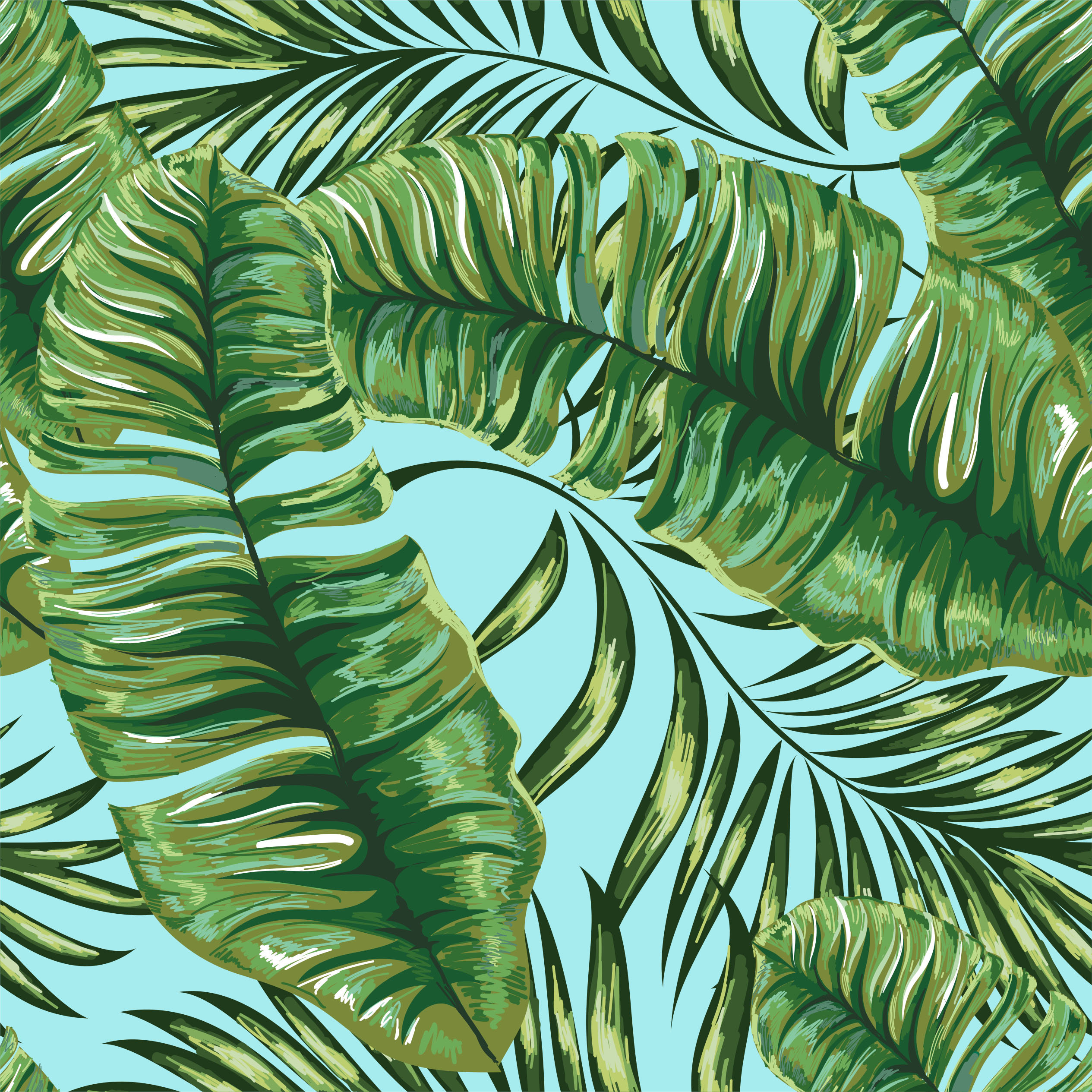 Bay Isle Home™ Seamless Patterns From Palm Fronds 963884690 - Wayfair ...
