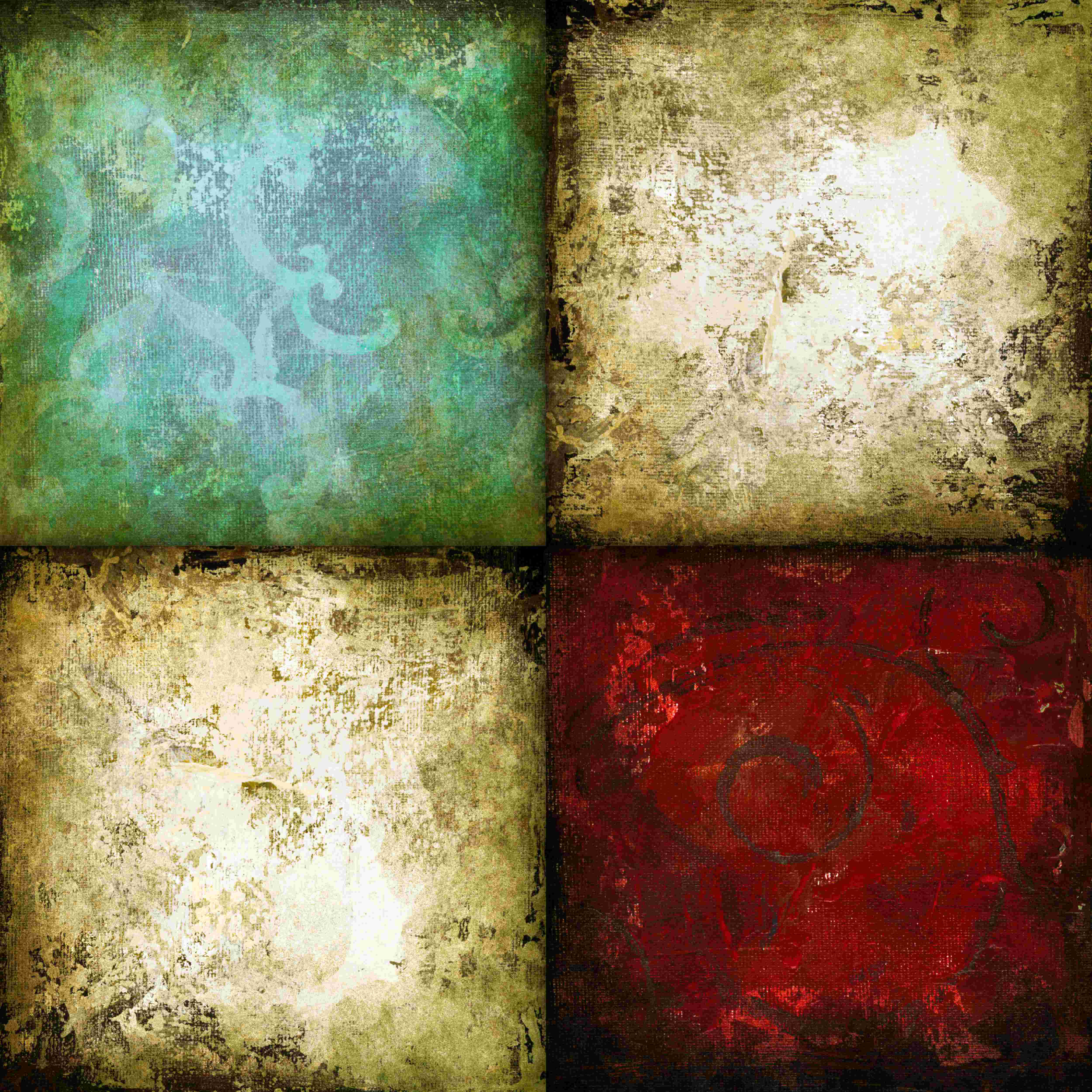 Winston Porter " Quadrant Tiles 4 " on Canvas | Wayfair