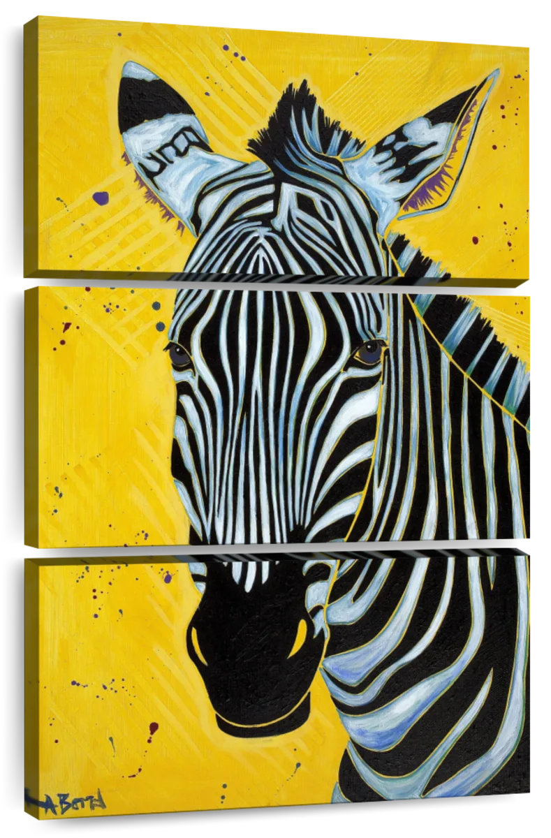 Ebern Designs Brampt Yellow Zebra Multi | Wayfair