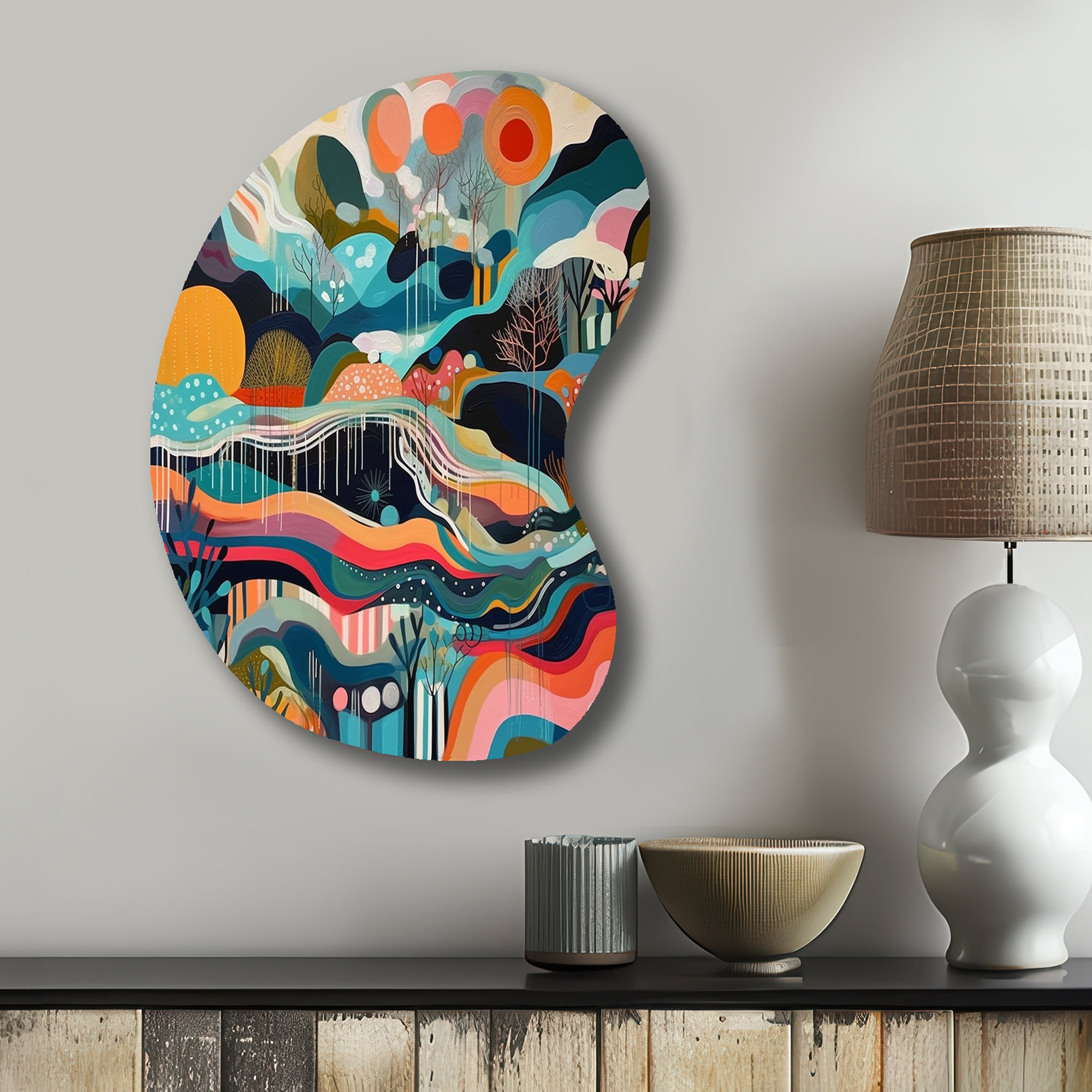 Design Art Blue Green Minimalism Explosion - Abstract Minimalism Boom ...