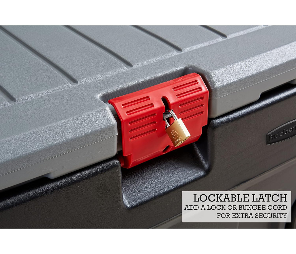 Rubbermaid 35 Gal Wheeled Action Packer Heavy Duty Storage Tote with ...