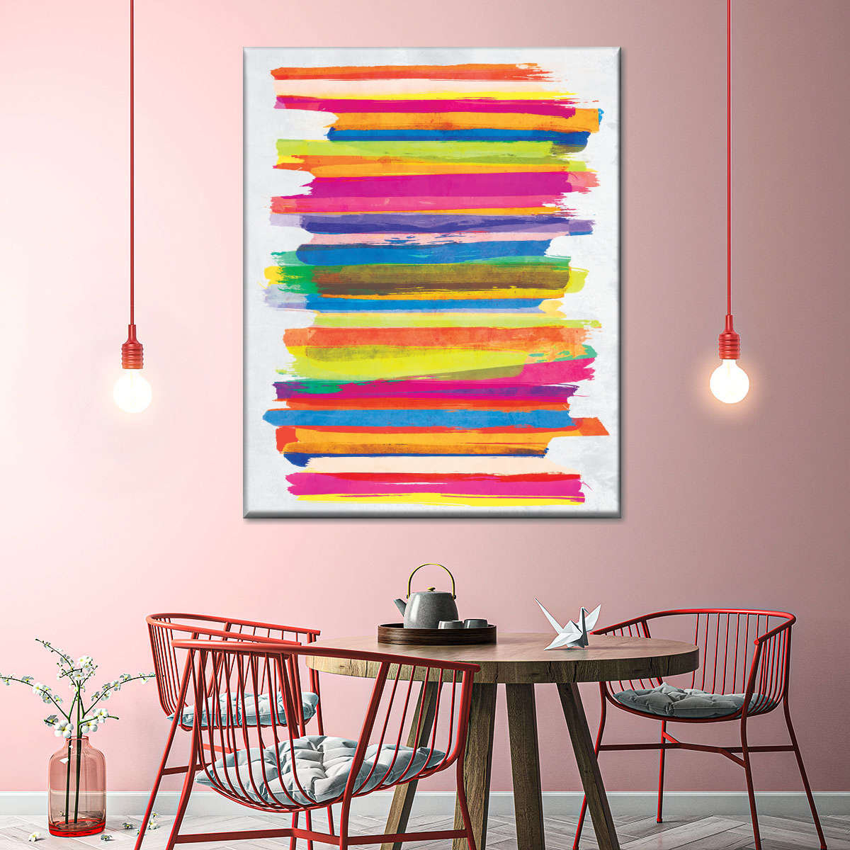 Wrought Studio™ Bright Color Abstract On Canvas Print | Wayfair