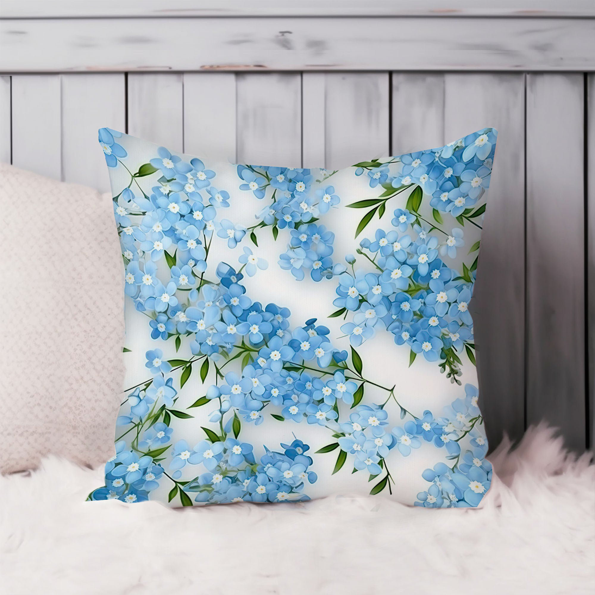 Ethan Taylor Floral Blue Flower Floral Modern Cottagecore Pattern V ...