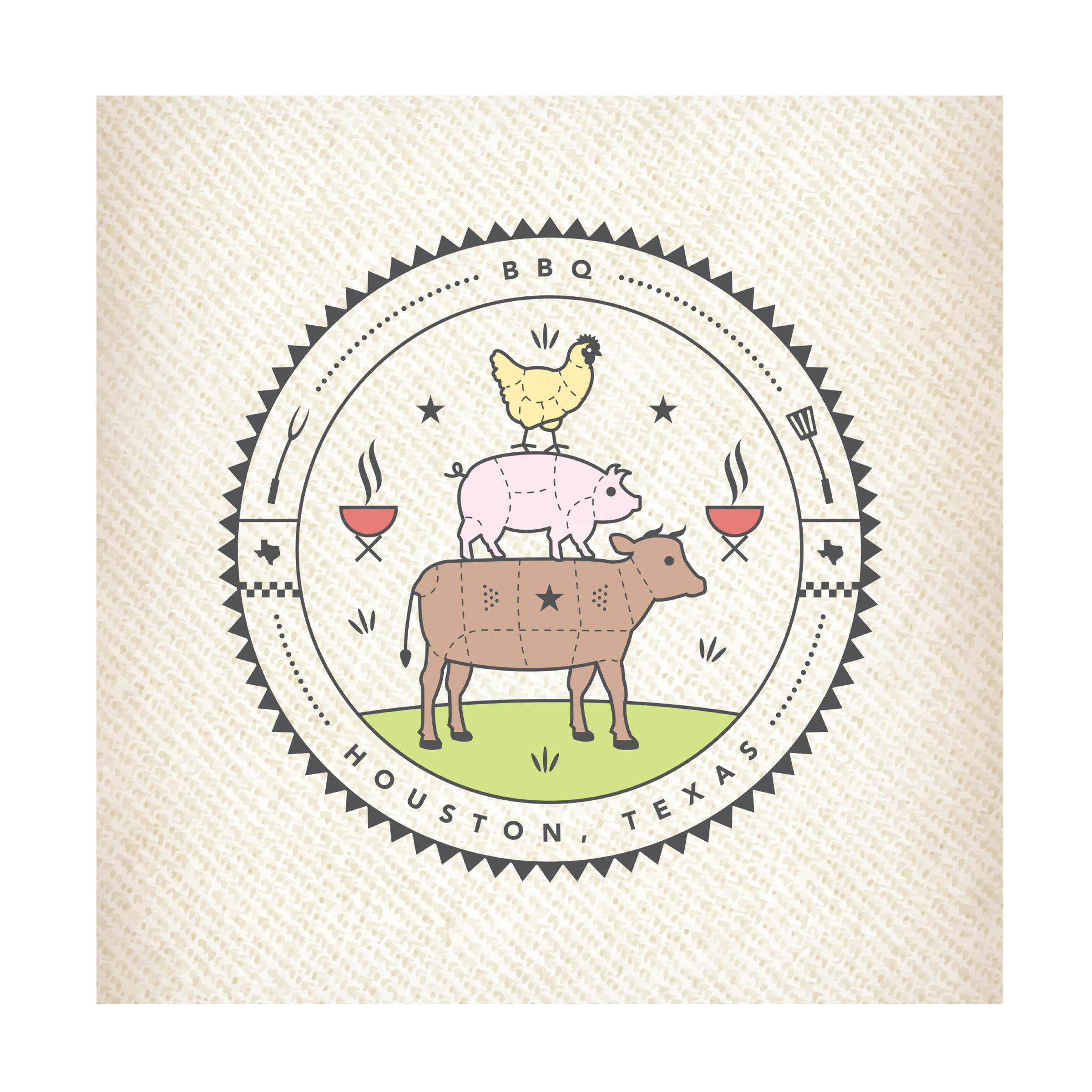 August Grove® Houston Texas BBQ On Canvas by Melissa Maxwell Canvas Art ...