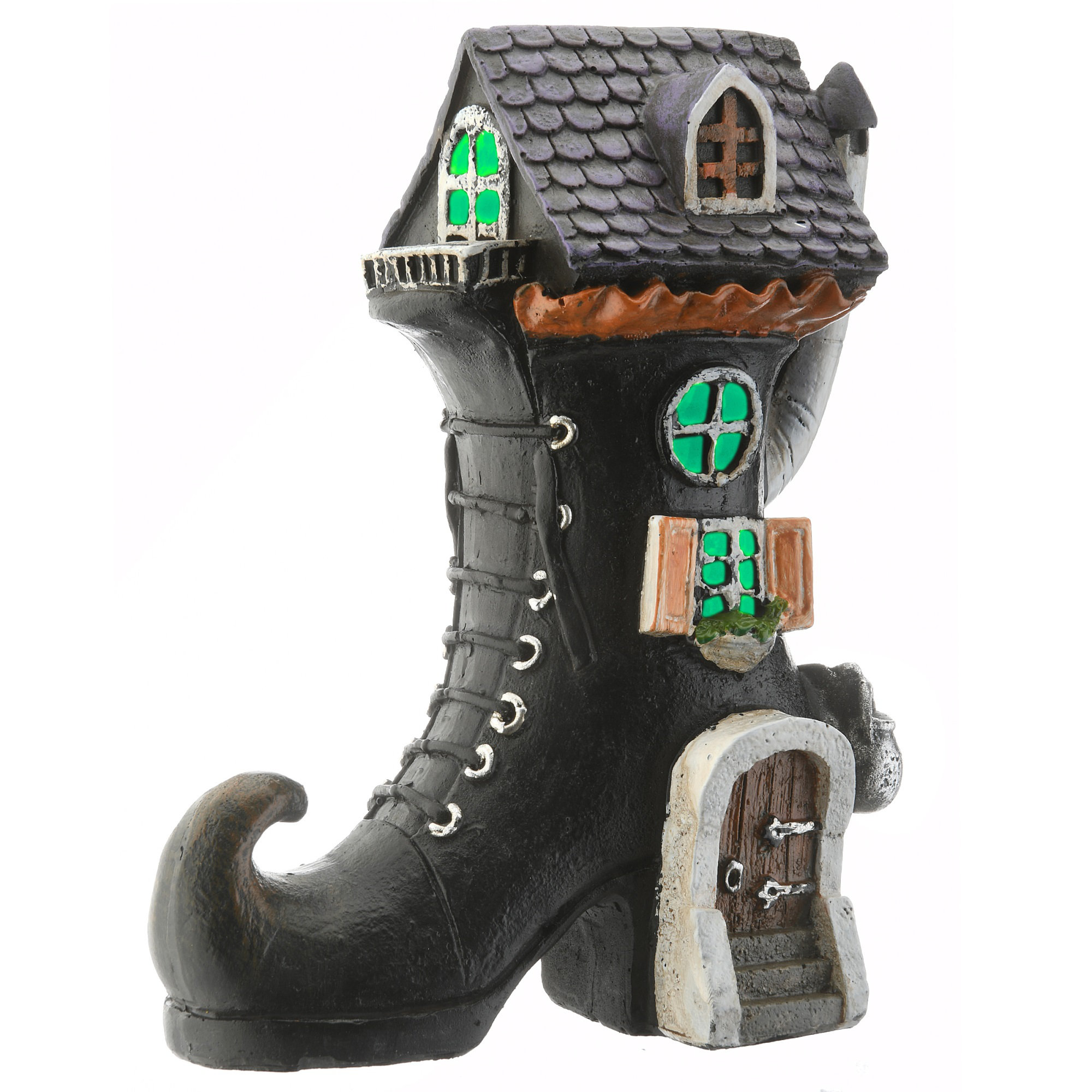 National Tree Company 6" Witch’S Boot Haunted House With LED Light ...