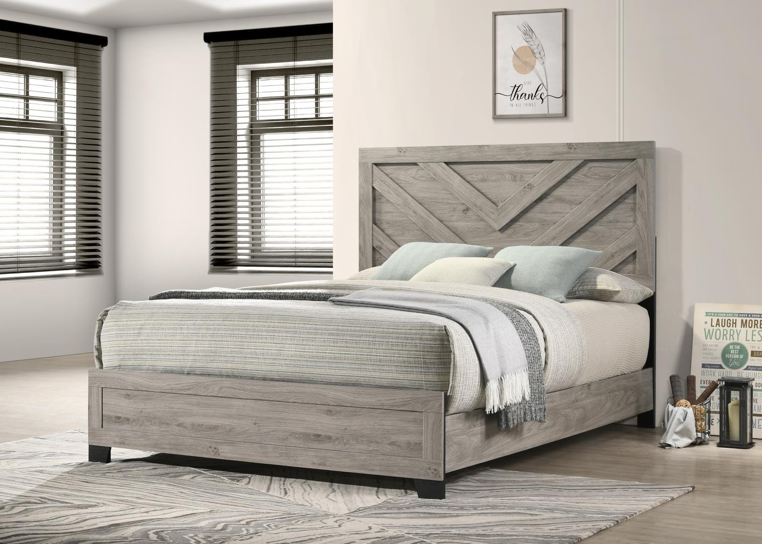 Gracie Oaks Light Gray Bed | Wayfair