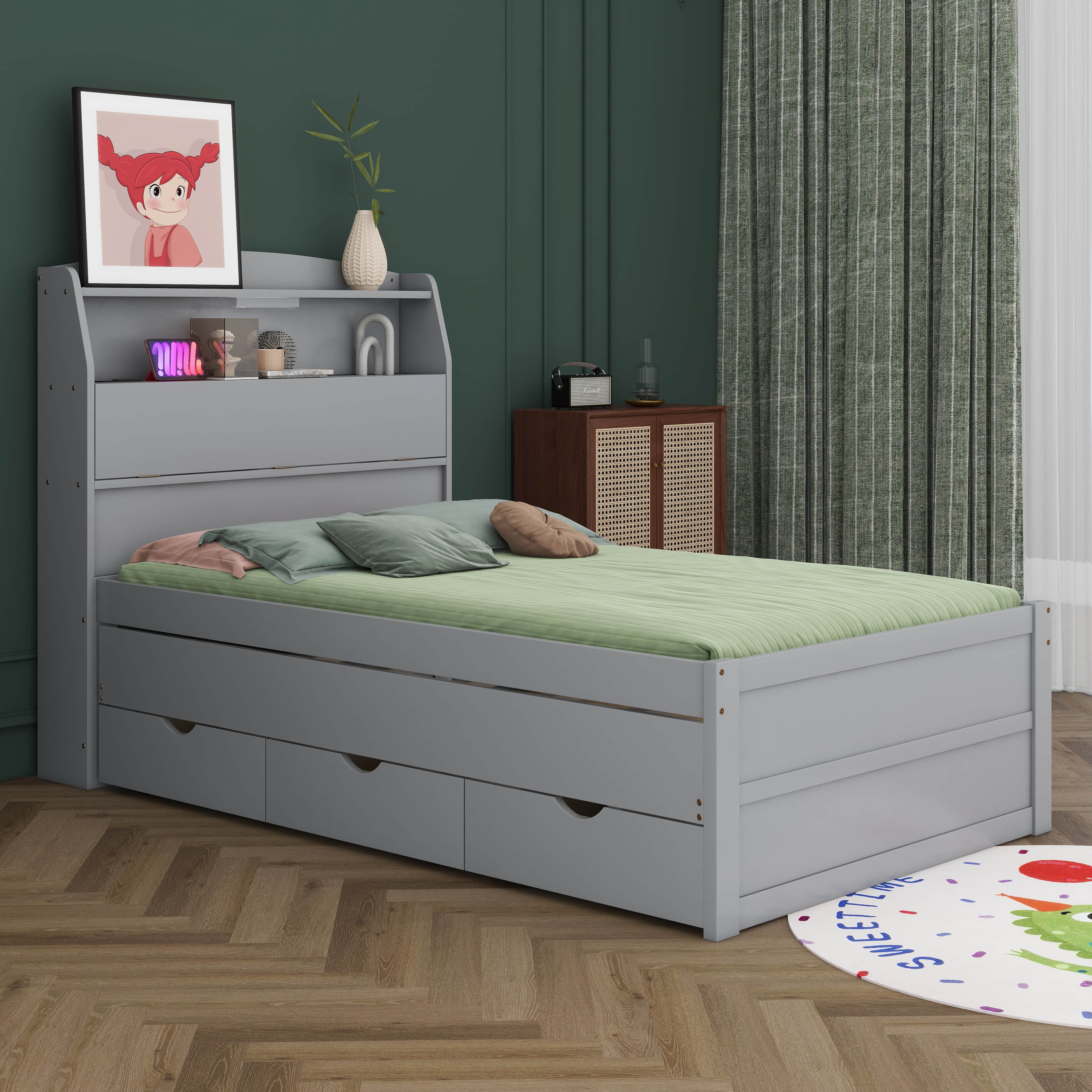 Lark Manor Platform Bed With Storage Headboard Platform Bed With