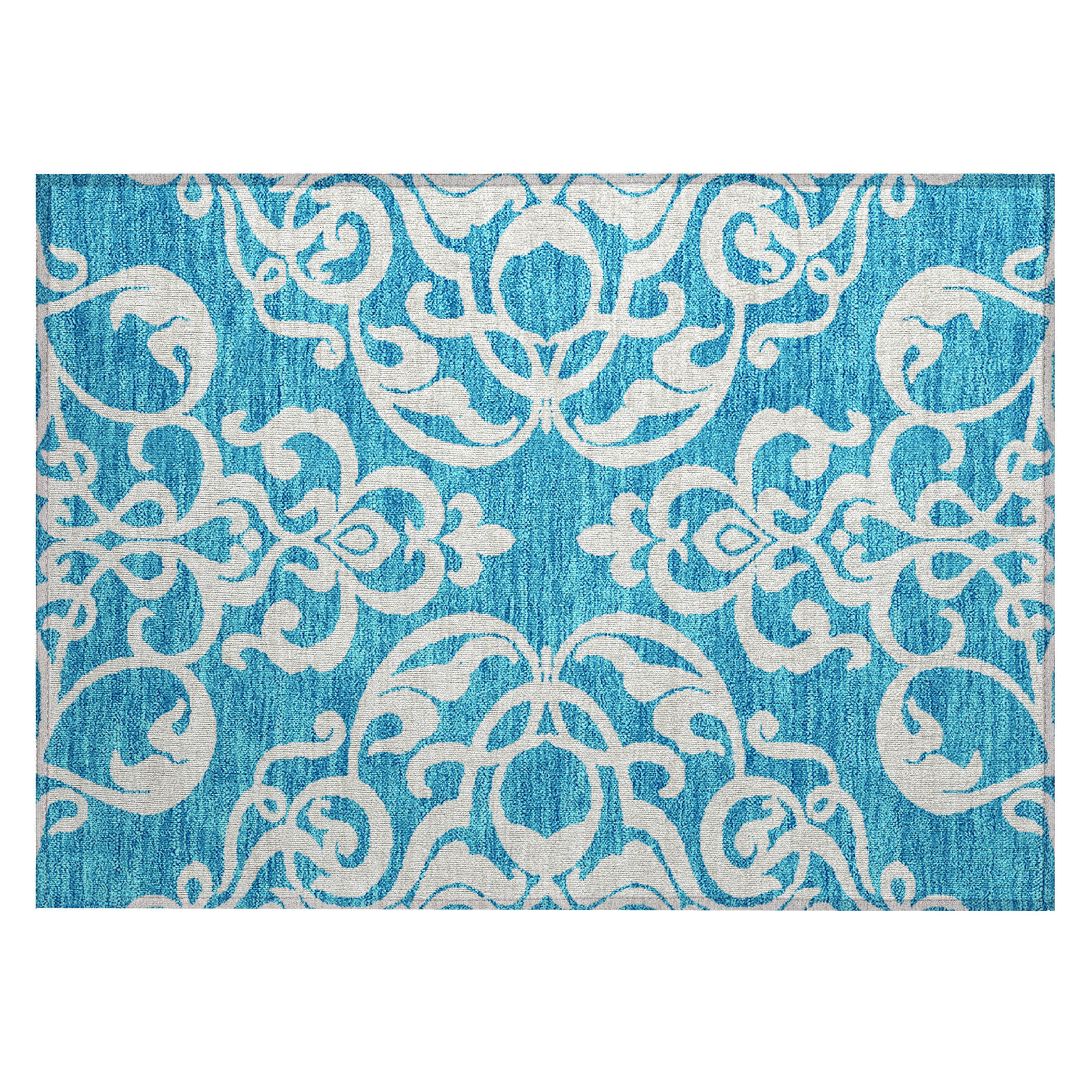 Addison Rugs Chantille Damask Machine Woven Polyester Indoor / Outdoor ...