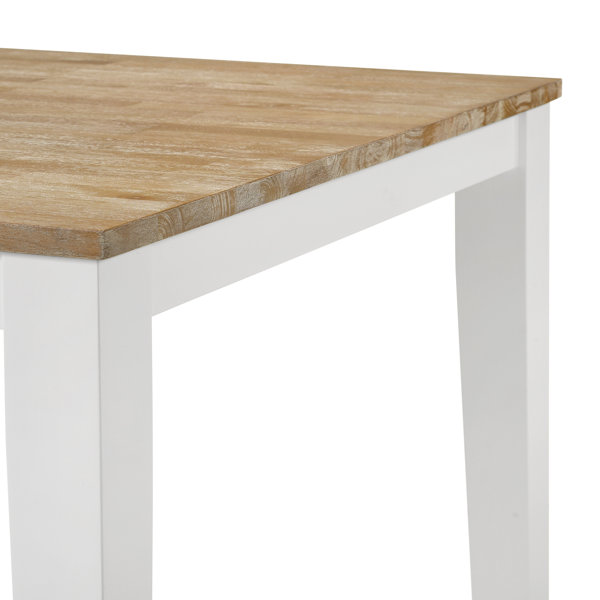 Gracie Oaks Settimo Rectangular Solid Wood Dining Table in Brown and ...