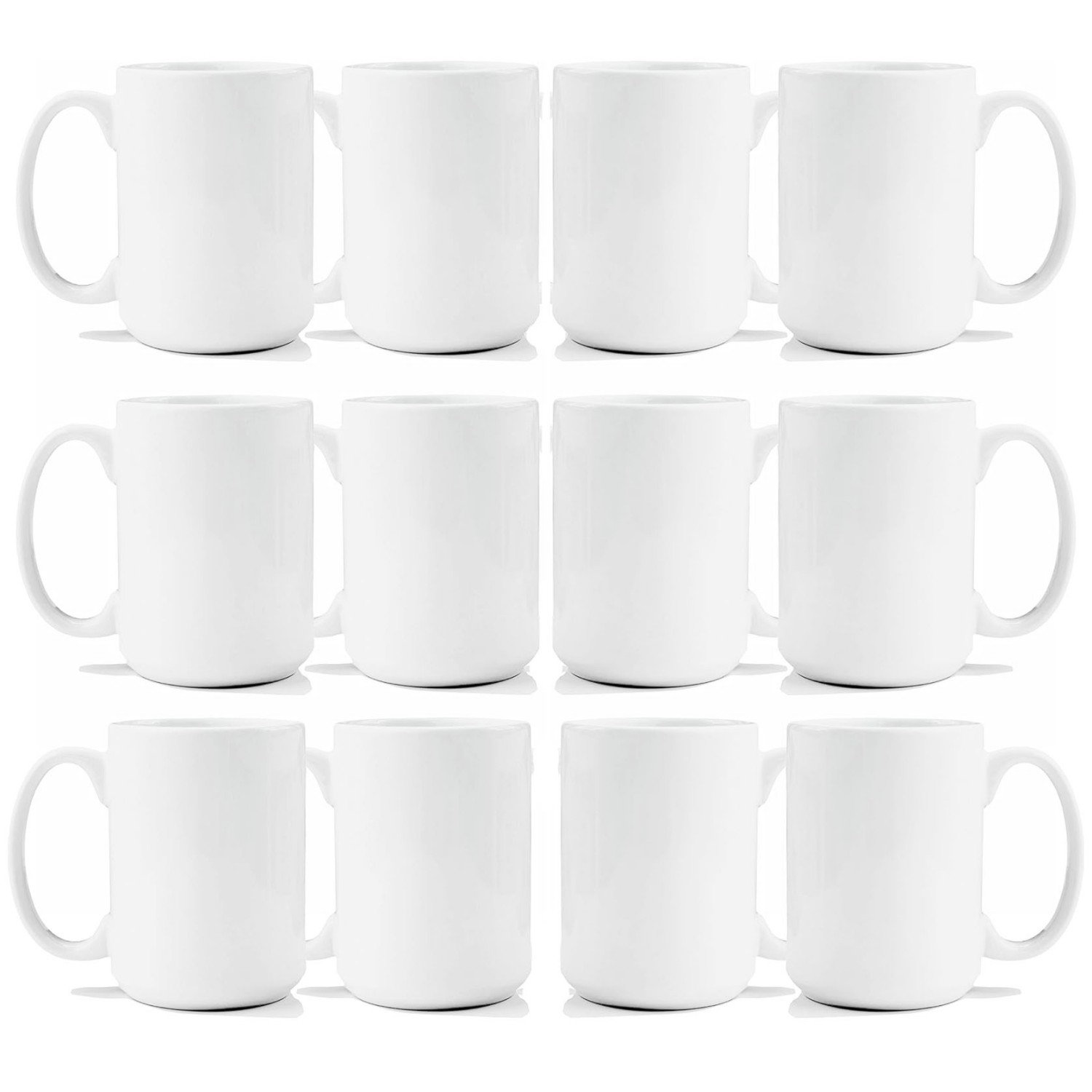 QICQA 15 oz Coffee Mugs, Set of 12 | Wayfair
