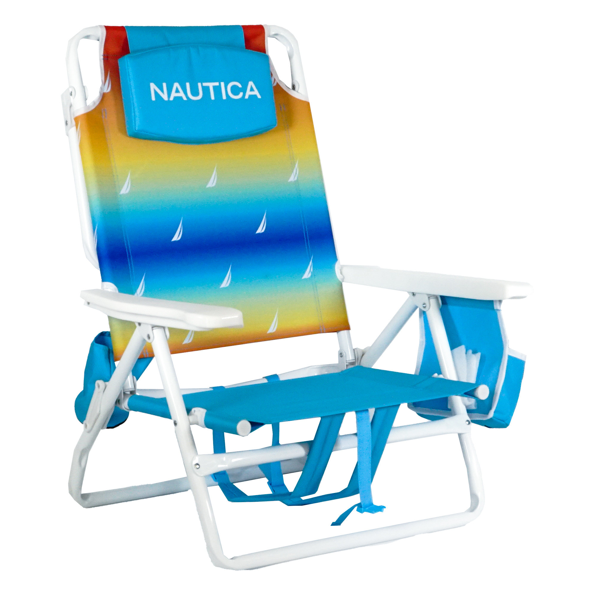 Nautica 5 Position Beach Chair - Rainbow J Class - Wayfair Canada