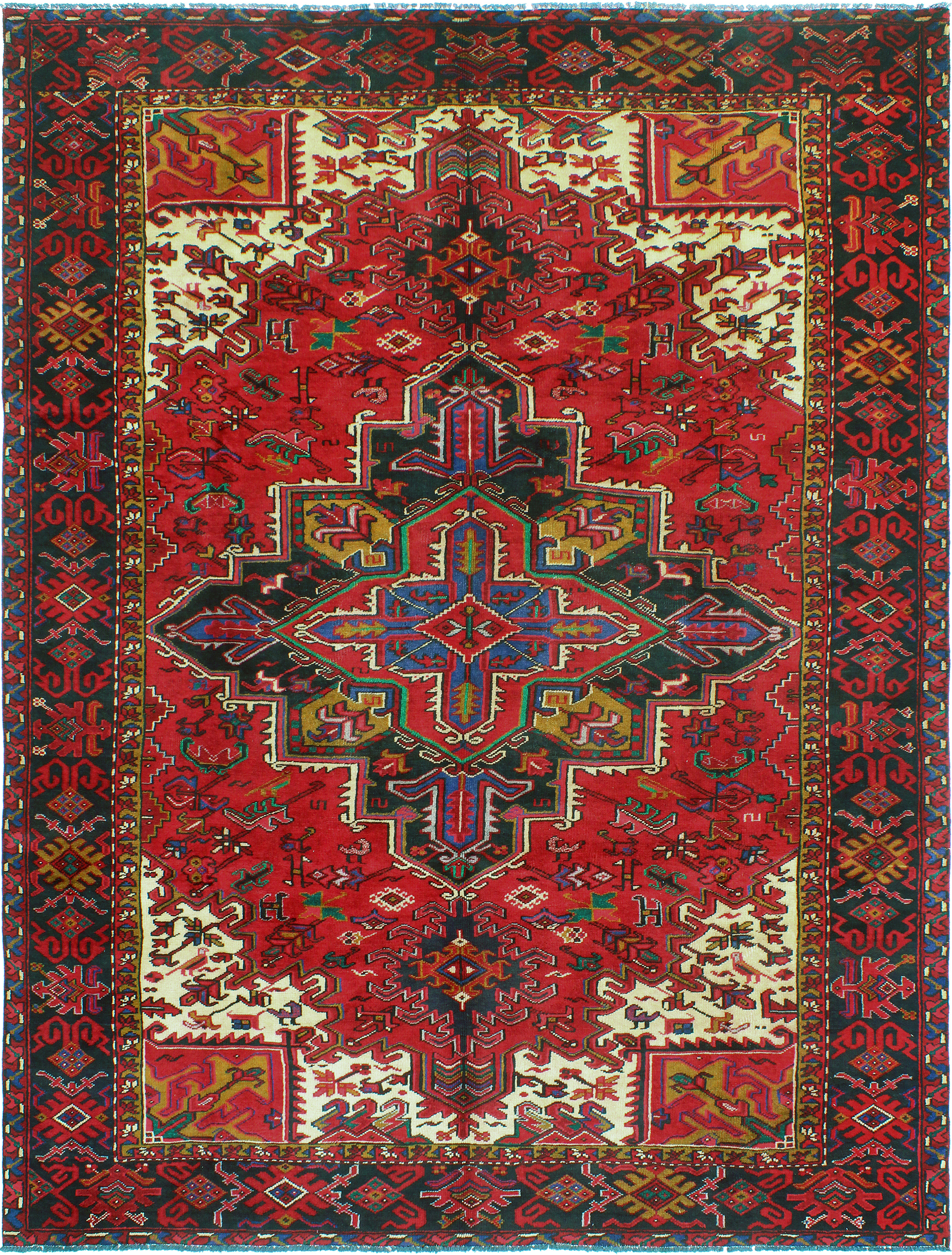Isabelline Khylar Heriz Papatya Burgundy Rug | Wayfair