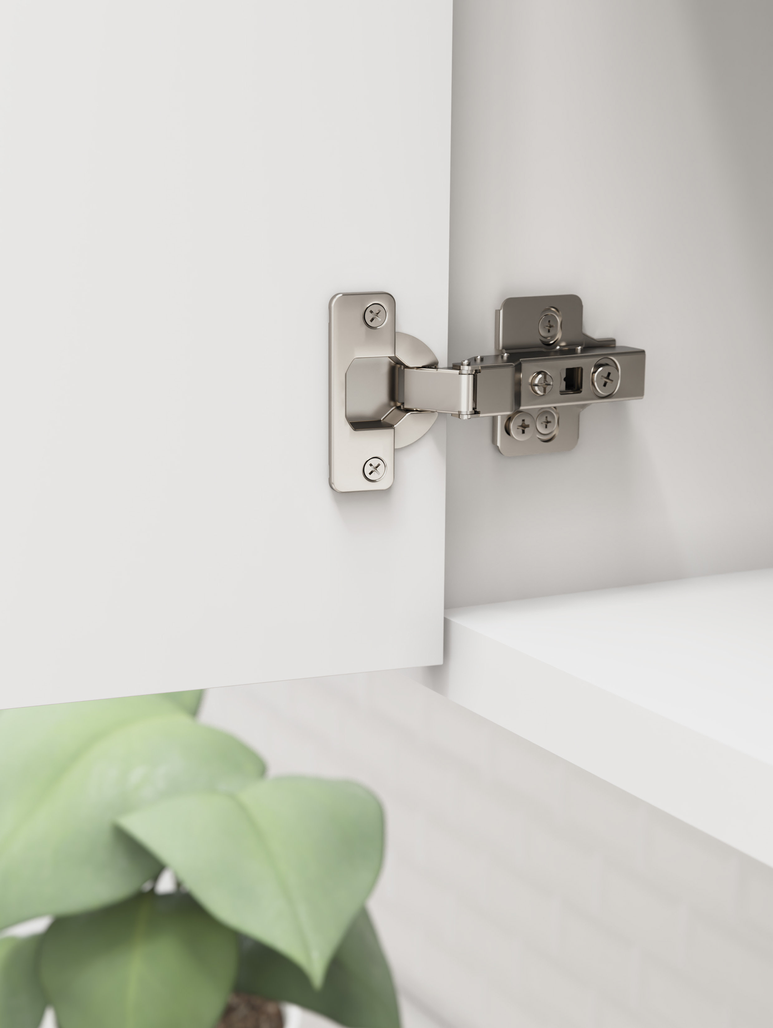 Amerock Half Overlay Frameless Self Close Euro Concealed Cabinet Hinge ...