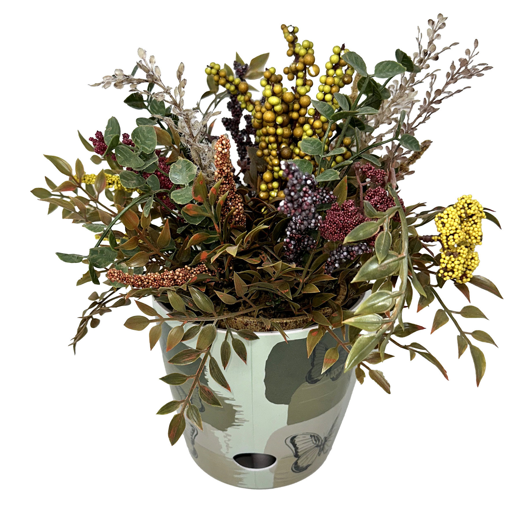 Tierra Garden 7" Butterfly Round Self-Watering Bamboo Plant Pot Kit ...