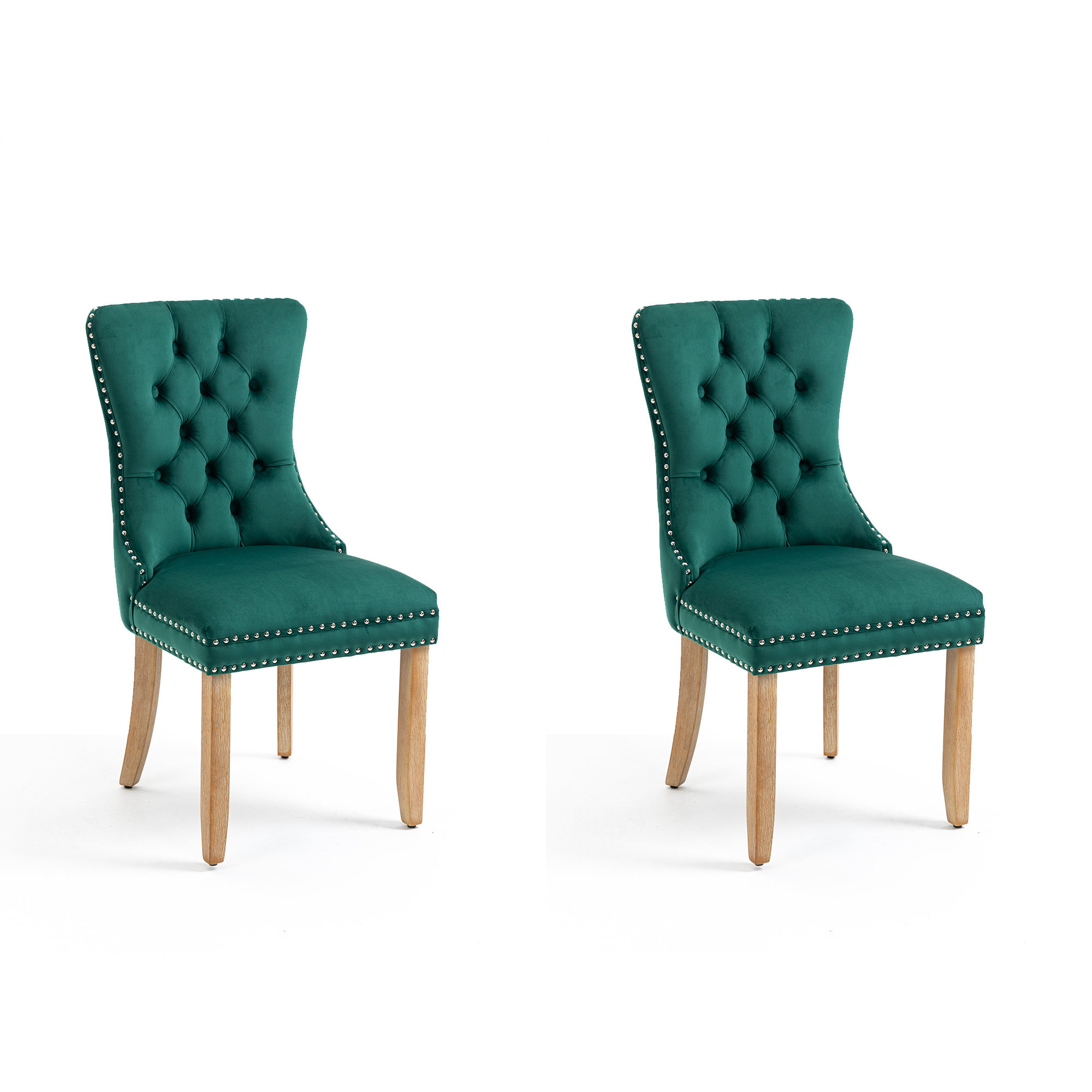 House of Hampton® Jaidie Tufted Velvet Upholstered Back Dining Chair ...