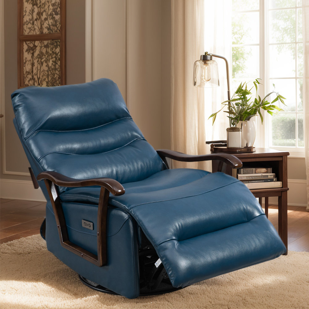 Latitude Run® Nateisha Swivel Rocker Recliner Power Glider Chair Solid ...