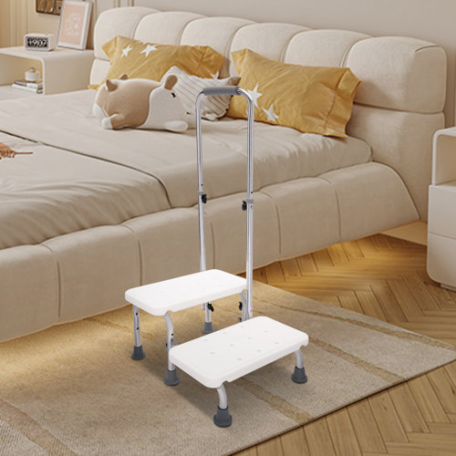 YYBUSHER 2 Steps Medical Foot Stool Bath Lift Step Stool with Handle ...