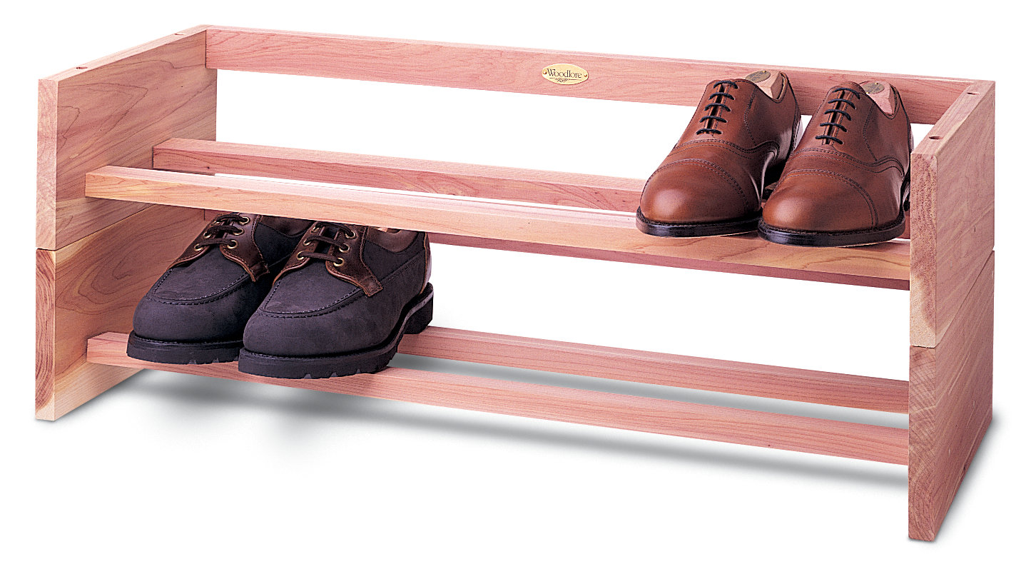 Woodlore 5 Pair Stackable Solid Wood Shoe Rack & Reviews | Wayfair