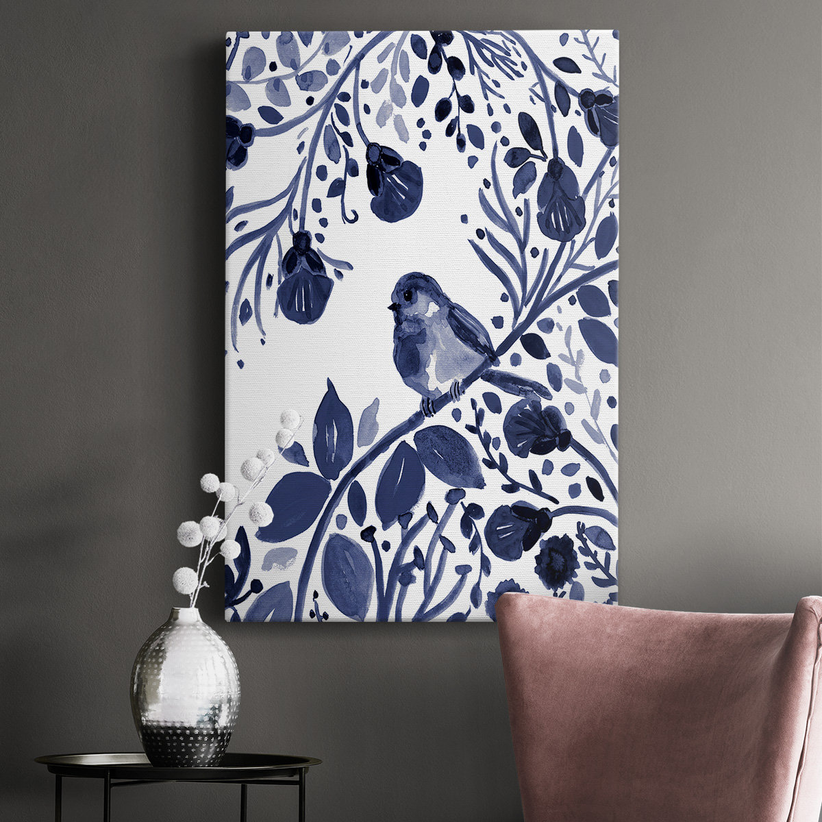 Red Barrel Studio® Indigo Song II - Wrapped Canvas Painting | Wayfair